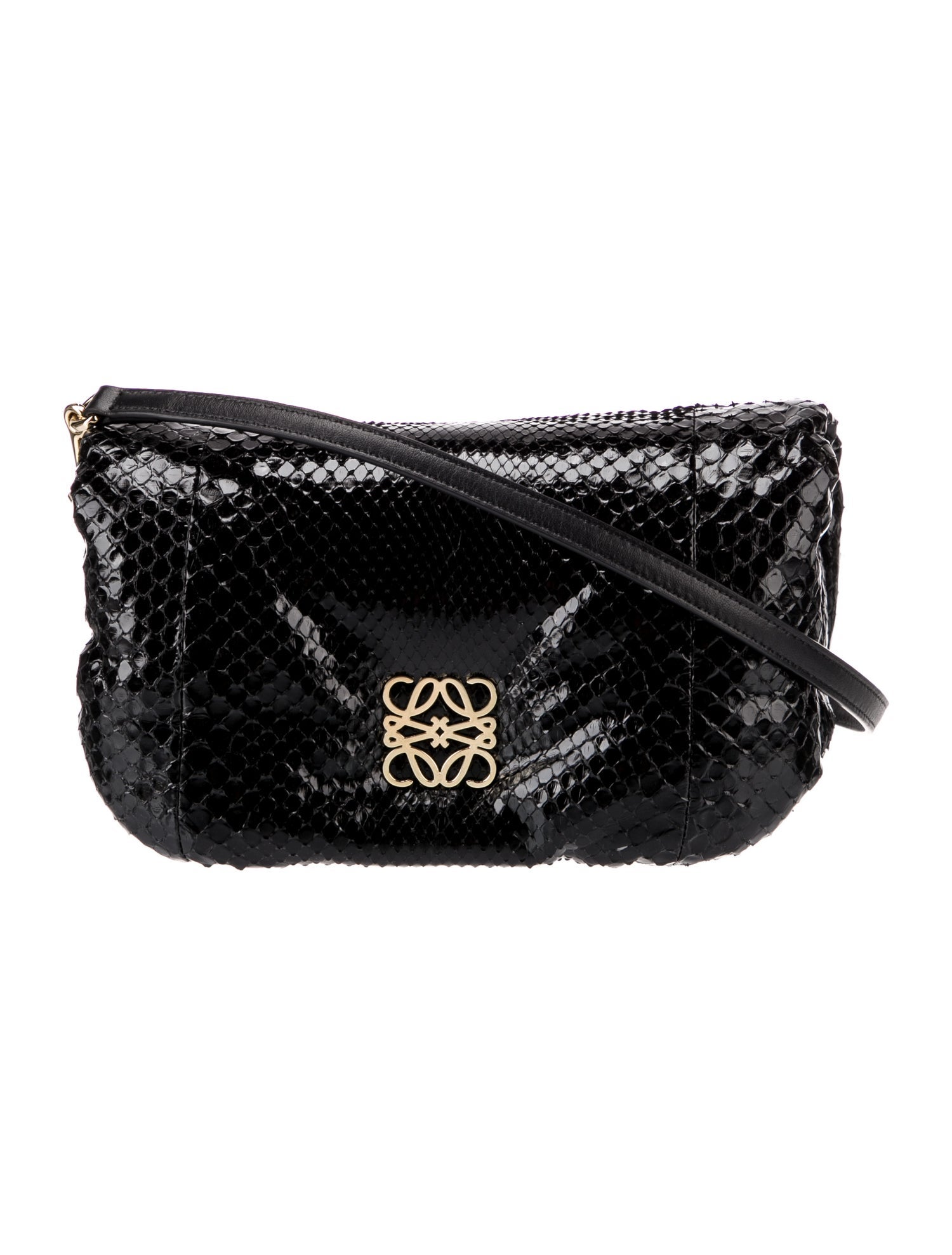 Loewe 2023 Python Goya Bag - Black Crossbody Bags, Handbags - LOW57398 ...