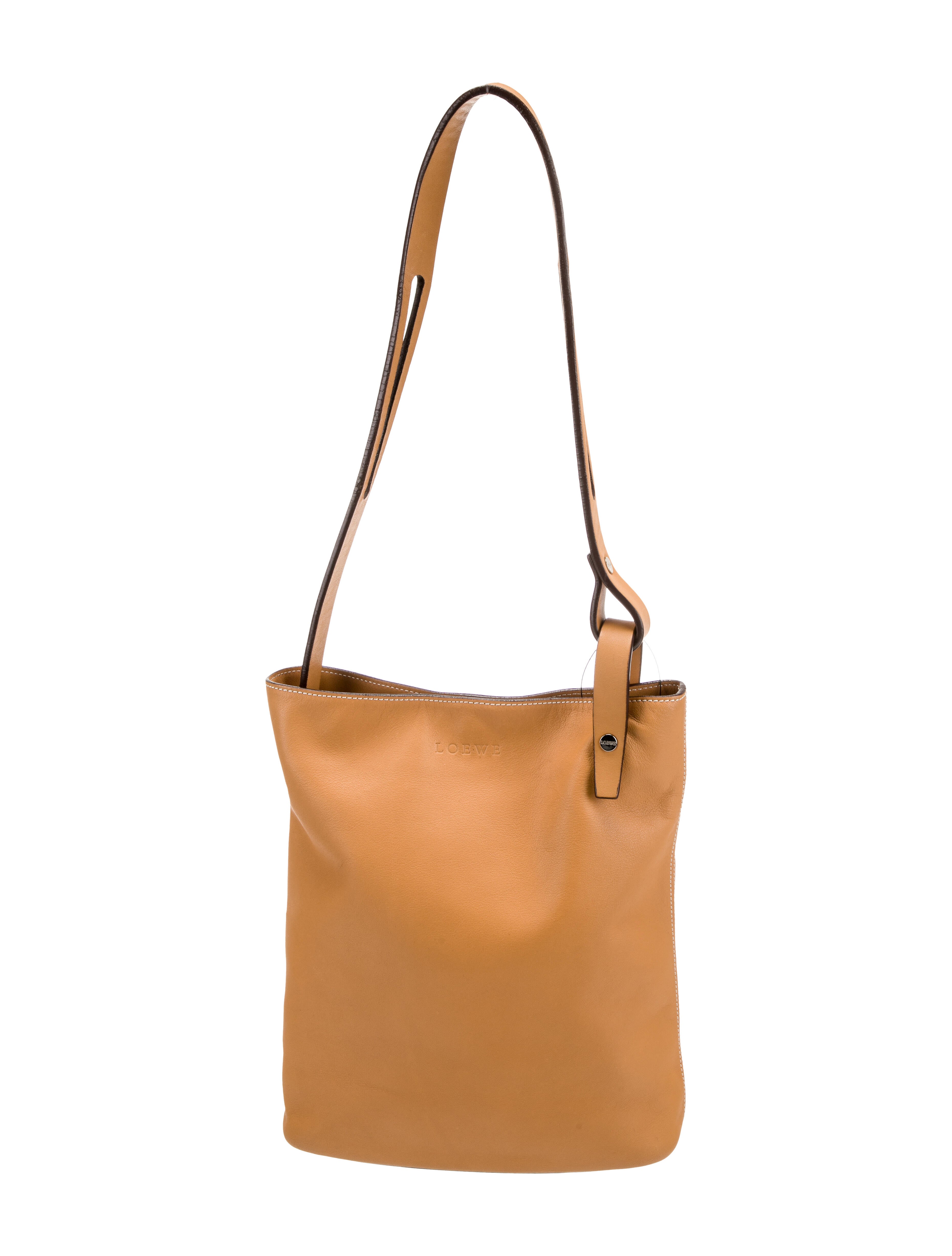 Loewe Leather Bucket Bag - Neutrals Bucket Bags, Handbags - LOW57572 ...