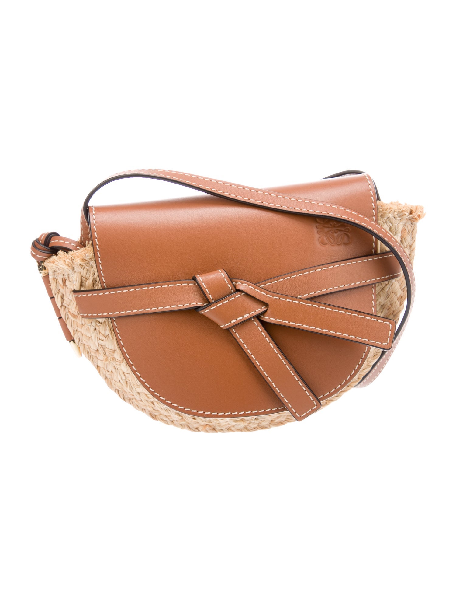 Loewe Mini Raffia Gate Bag - Brown Crossbody Bags, Handbags - LOW57925 ...