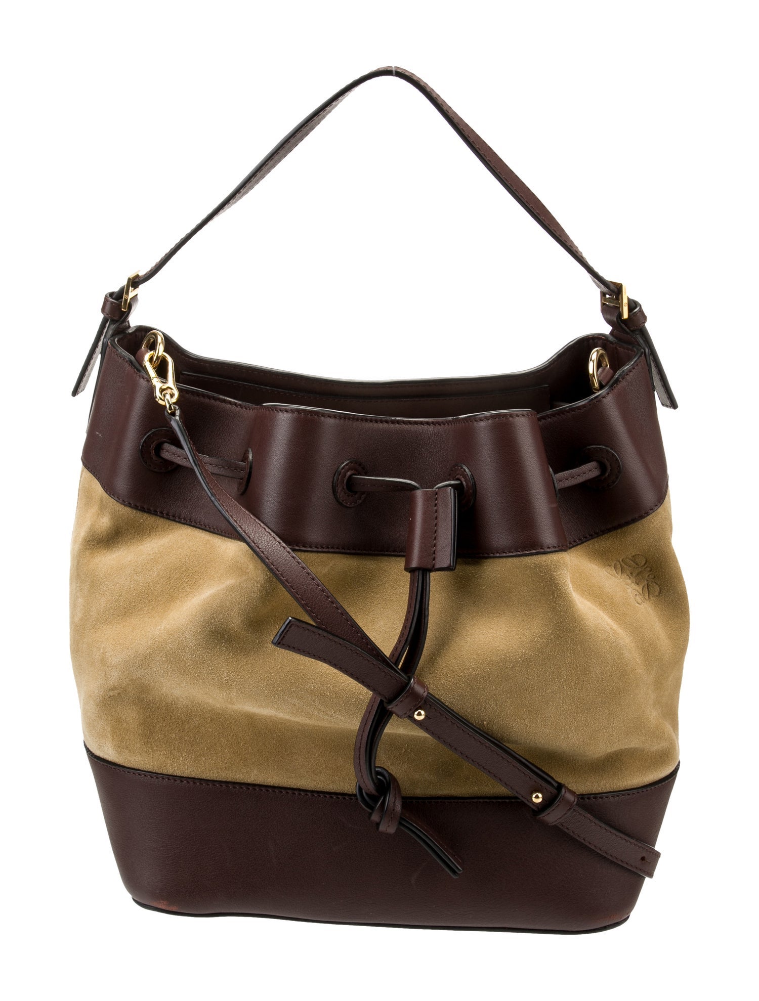 Loewe Suede Midnight Bucket Bag - Neutrals Bucket Bags, Handbags ...