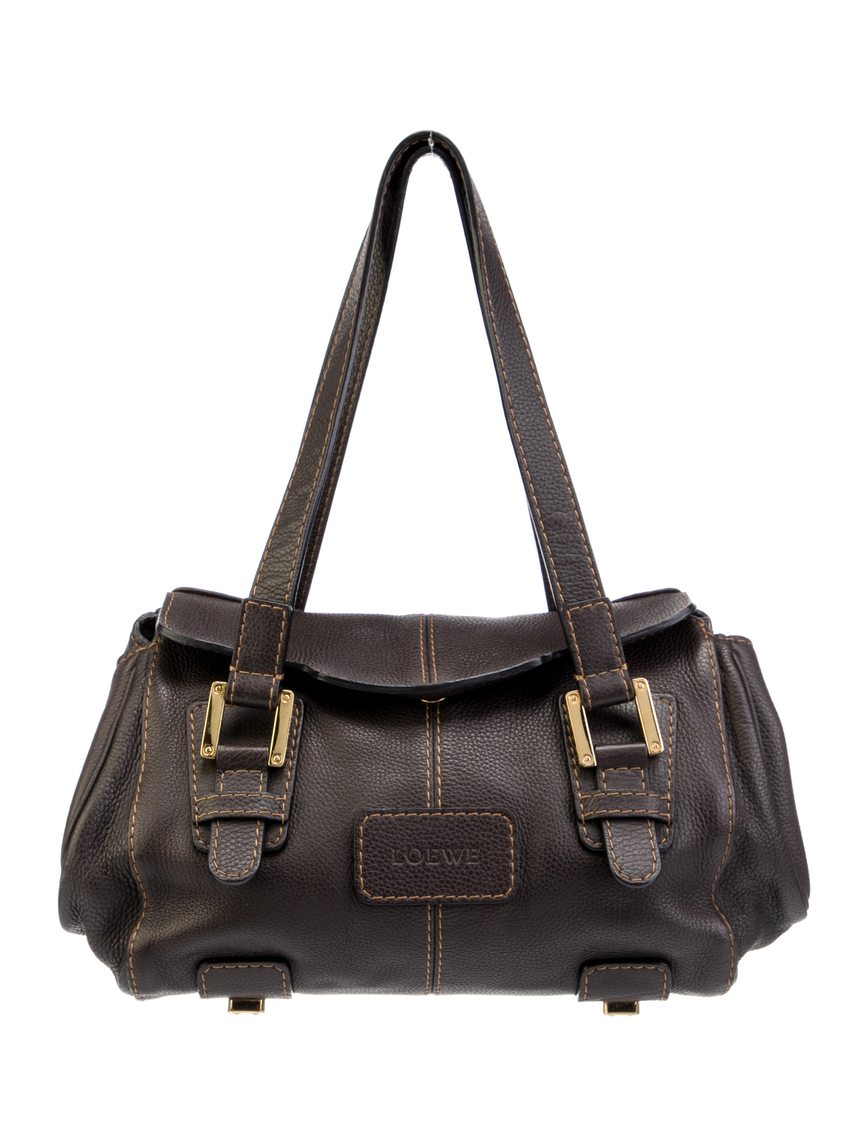 Loewe Leather Shoulder Bag - Brown Shoulder Bags, Handbags - LOW60489 ...