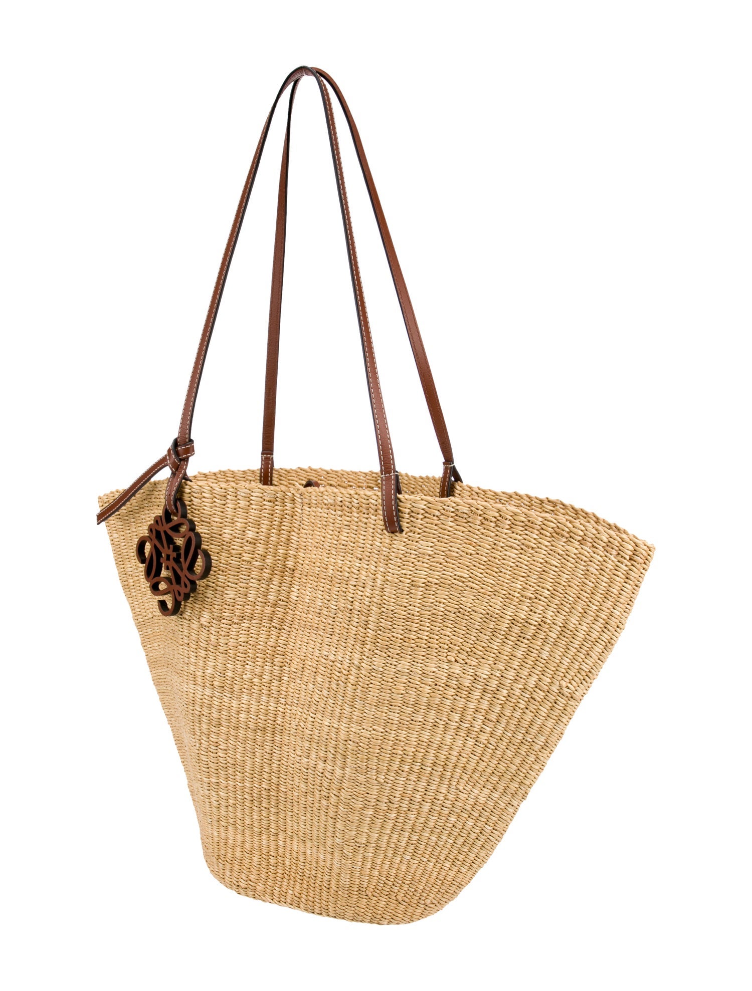 Loewe Raffia Shell Basket Bag - Neutrals Totes, Handbags - LOW61624 ...