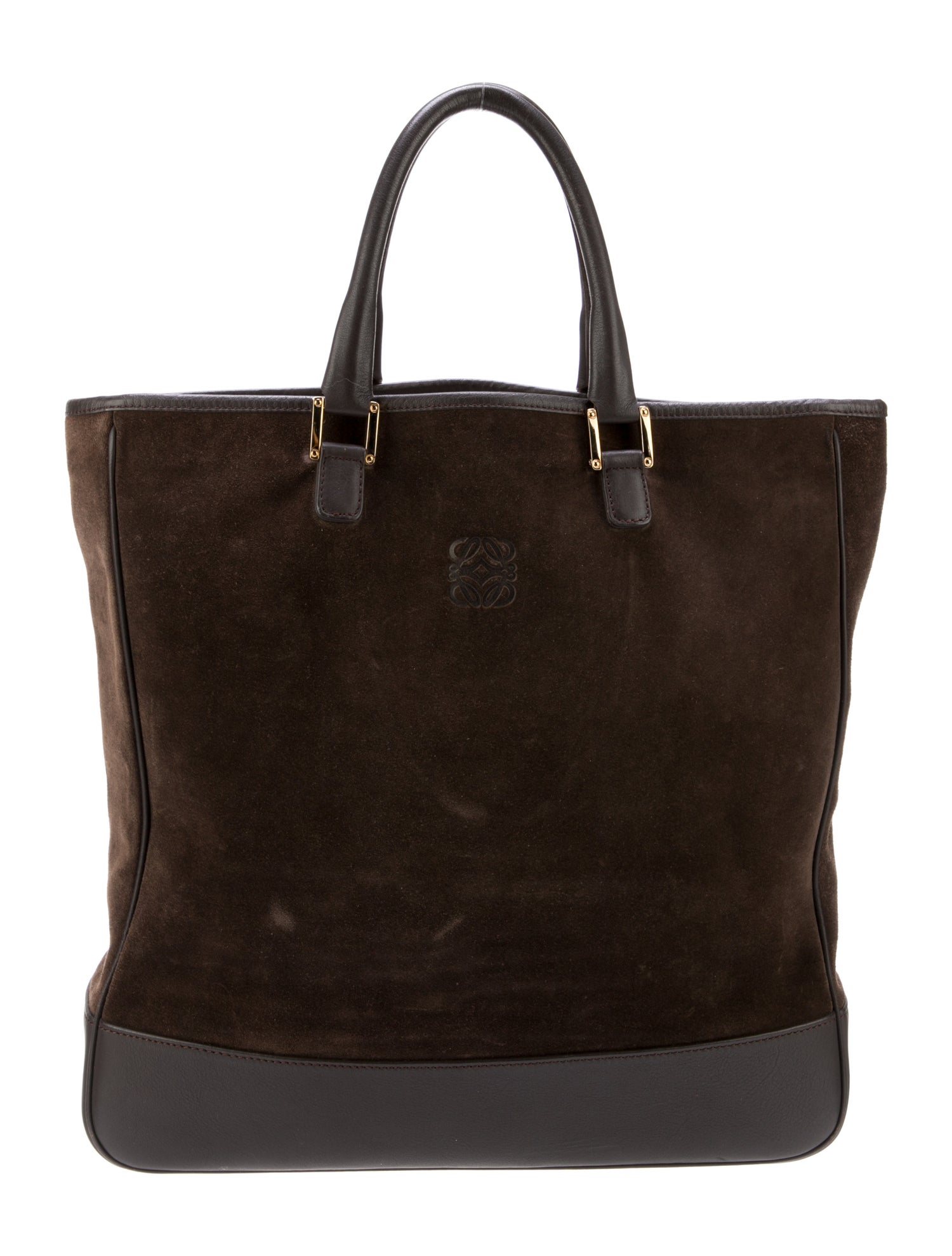 Loewe Suede Anagram Tote - Brown Totes, Handbags - LOW62369 | The RealReal
