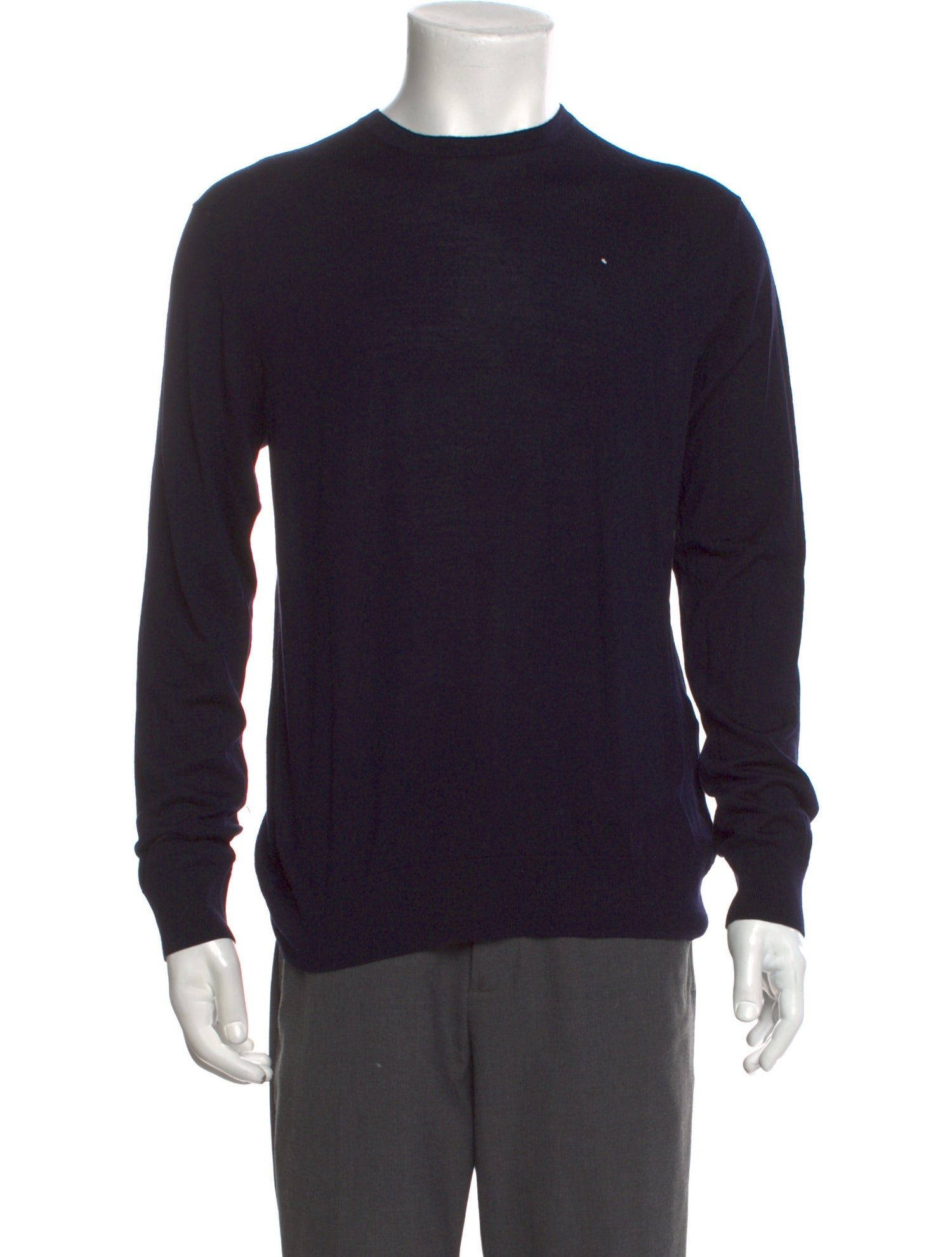 Loewe Crew Neck Long Sleeve Pullover - Blue Sweaters, Clothing ...