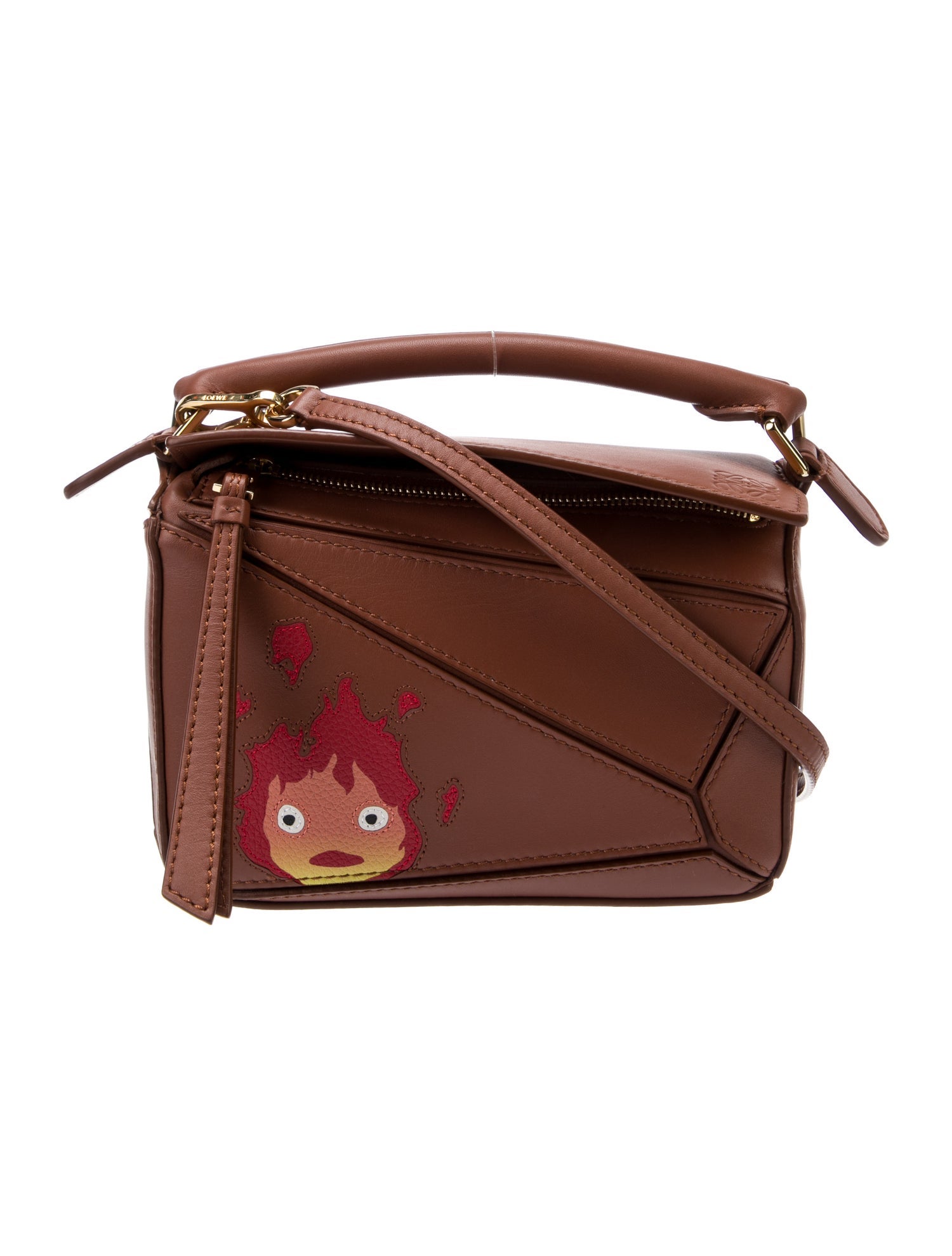 LOEWE x Studio Ghibli Howl's Moving Castle Calcifer Puzzle Bag - Brown ...