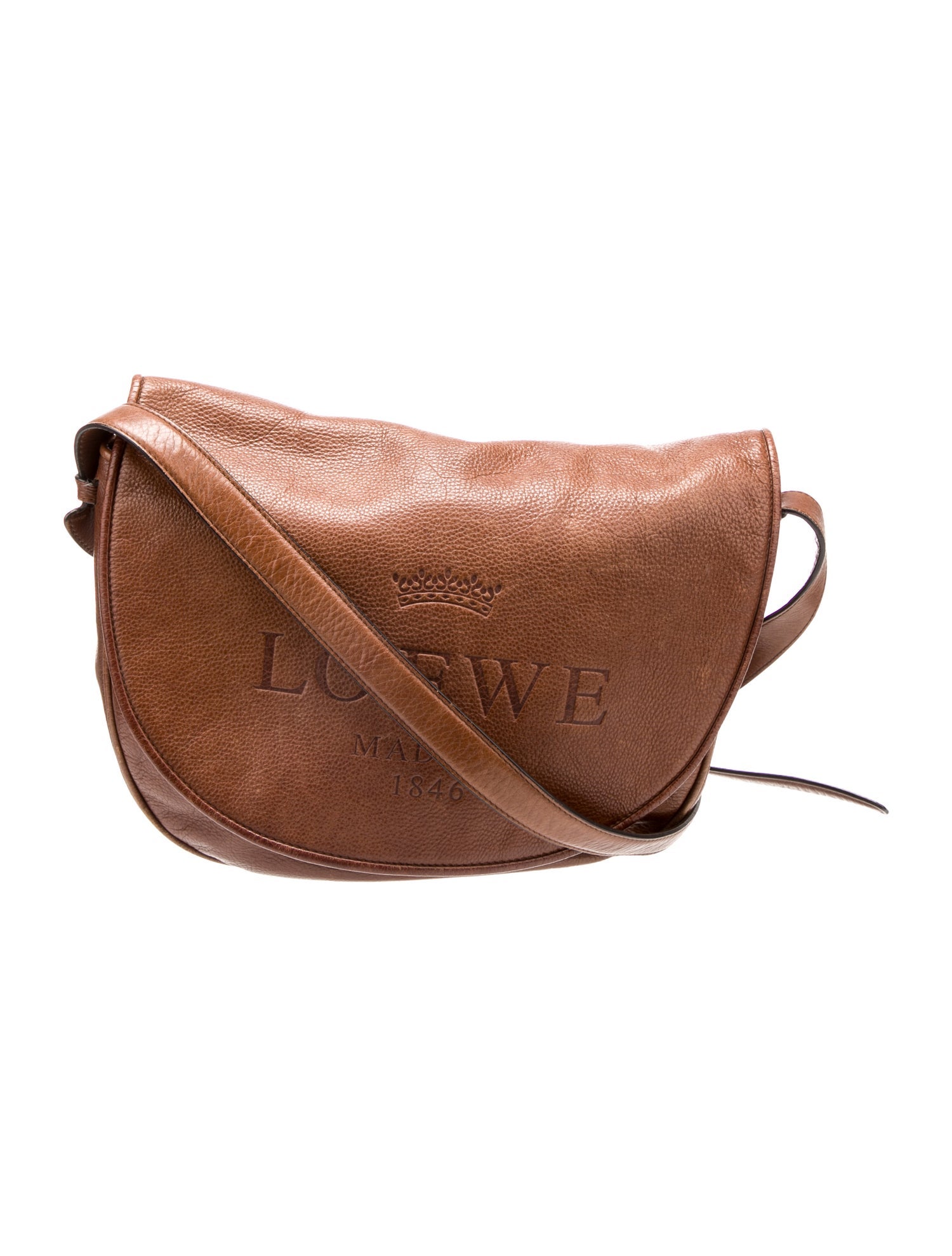 Loewe Leather Crossbody Bag - Brown Crossbody Bags, Handbags - LOW62903 ...