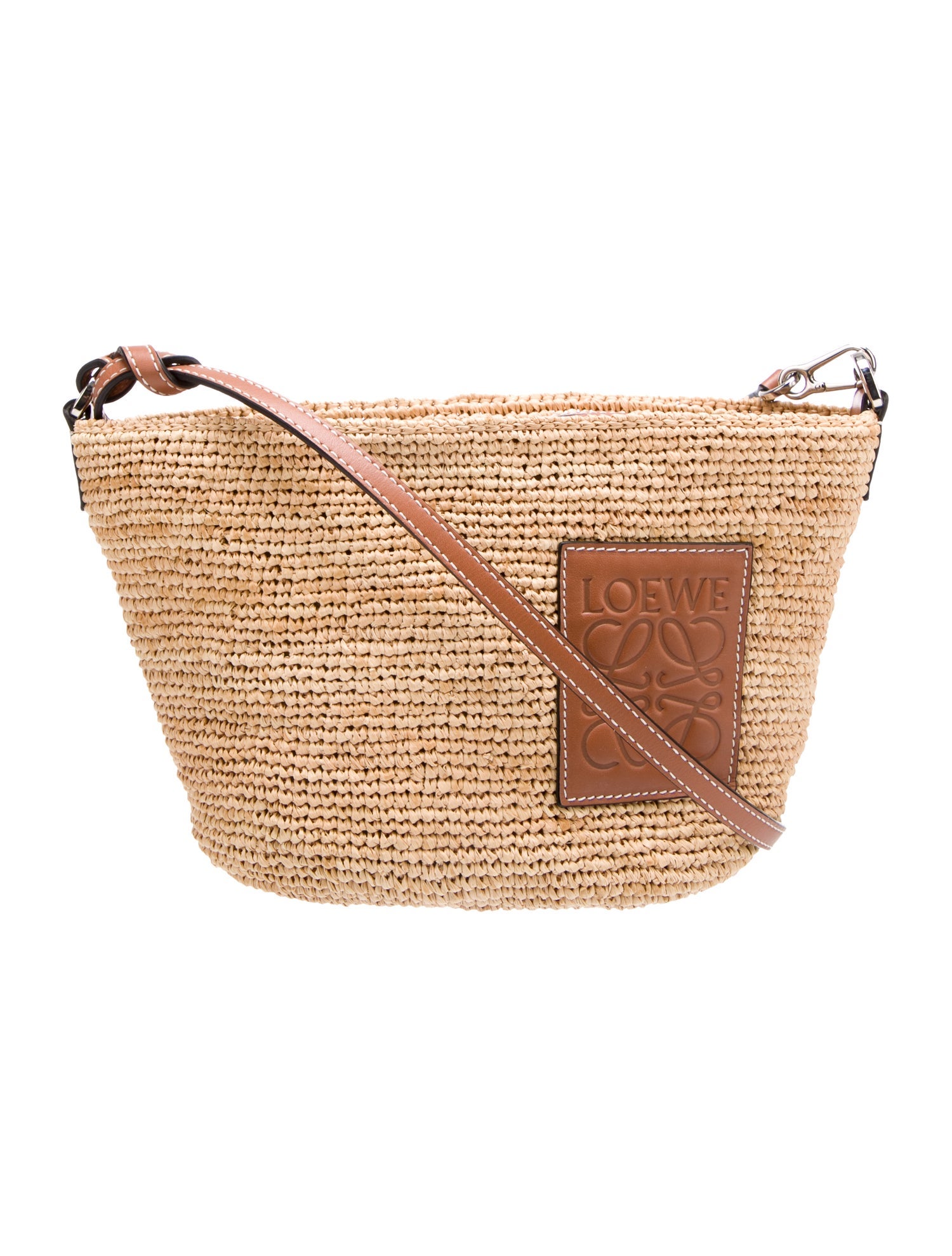 Loewe Raffia Pochette Basket Bag - Neutrals Crossbody Bags, Handbags ...