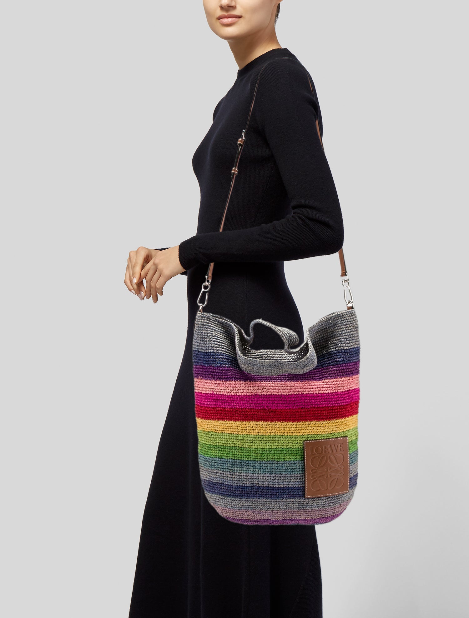 Loewe Raffia Slit Large Bucket Tote - Blue Totes, Handbags - LOW63039 ...