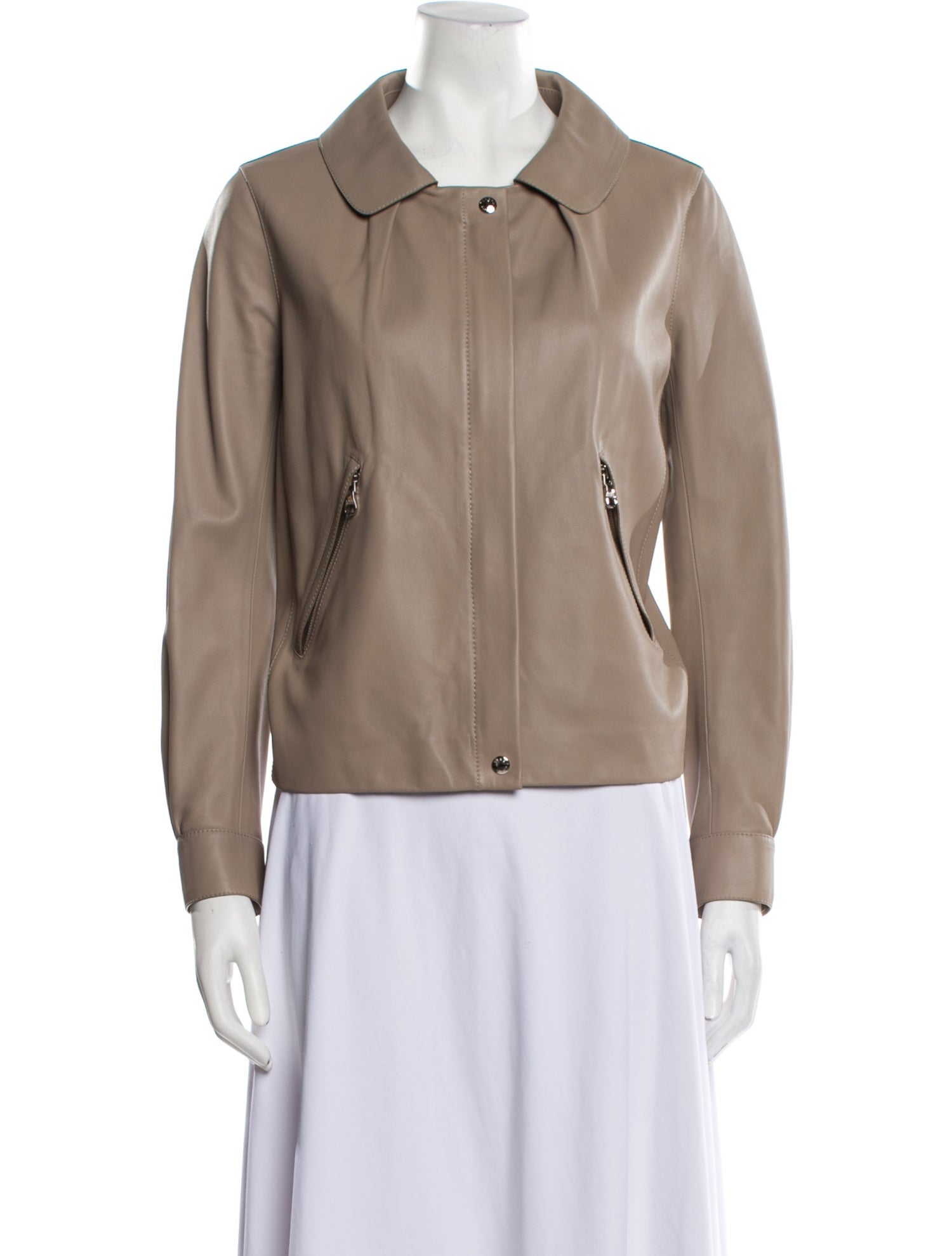 Loewe Vintage Late 1990's - Early 2000's Biker Jacket - Neutrals ...