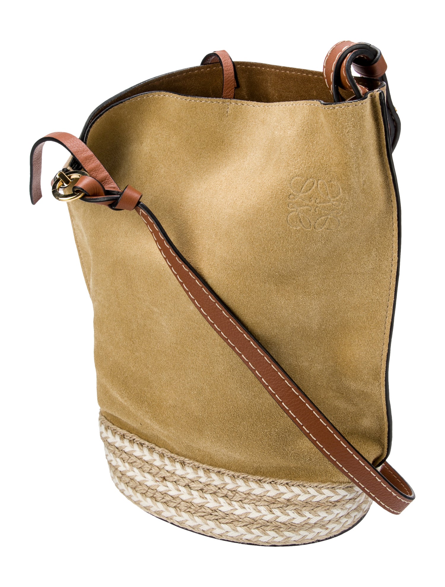 Burberry Mega Check Ashby Bucket Bag - Brown Bucket Bags, Handbags ...