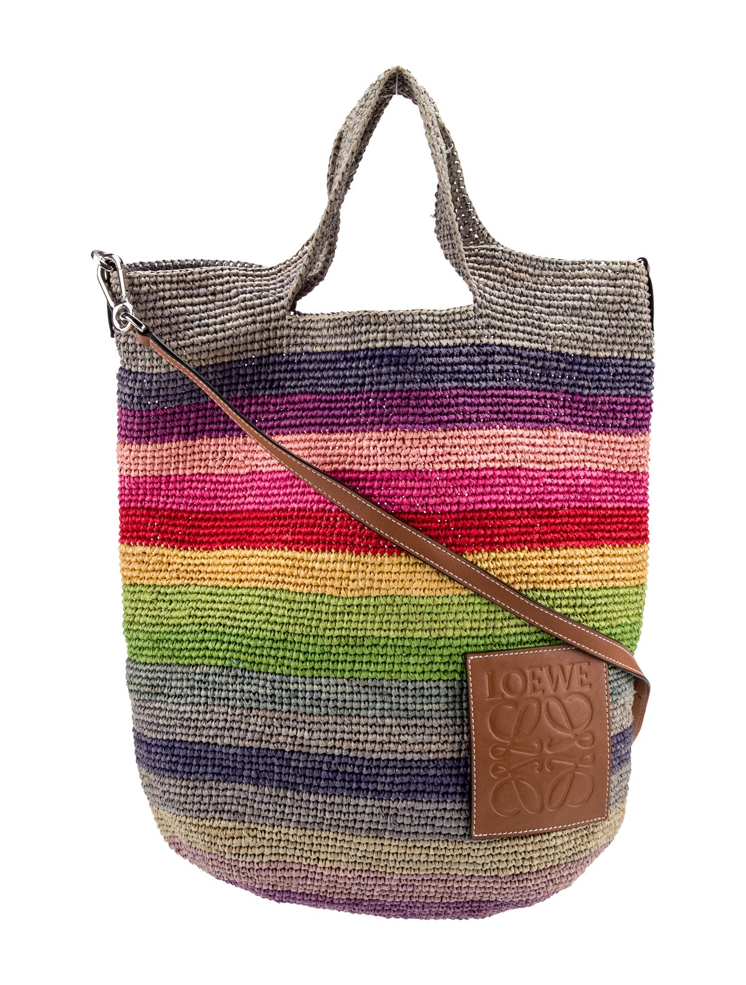 Loewe Raffia Slit Large Bucket Bag - Pink Totes, Handbags - LOW63623 ...