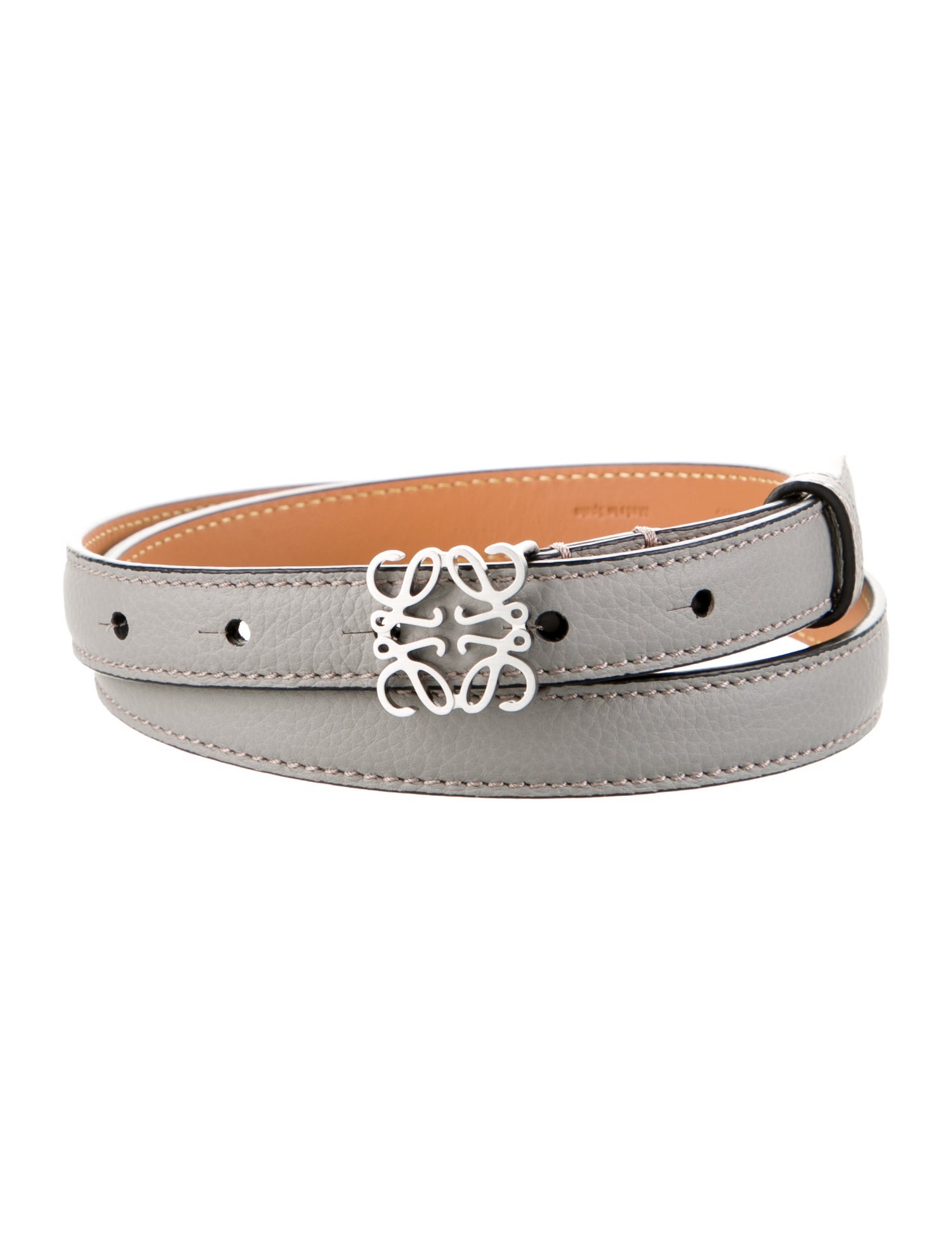 Loewe Skinny Leather Belt Kit - Grey Belts, Accessories - LOW64762 ...