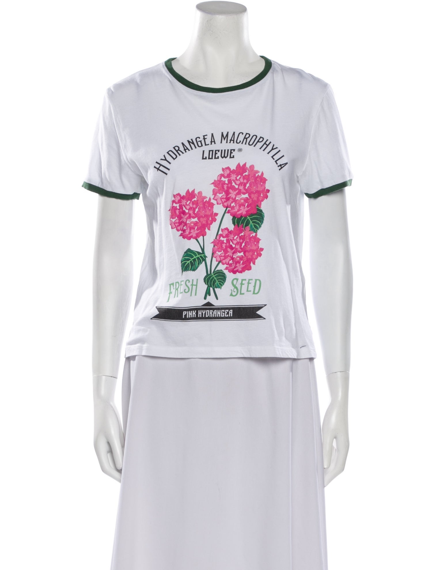 Loewe Flower Graphic Print T-Shirt - White Tops, Clothing - LOW66342 ...