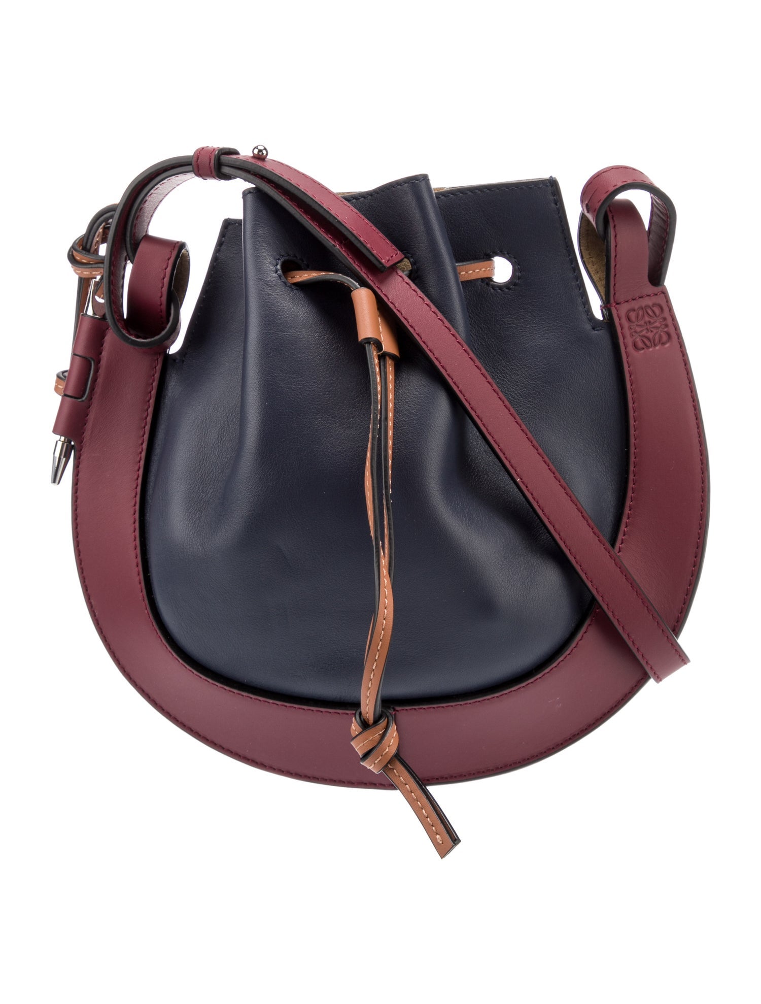 Loewe Leather Horseshoe w/ Tags - Blue Crossbody Bags, Handbags ...