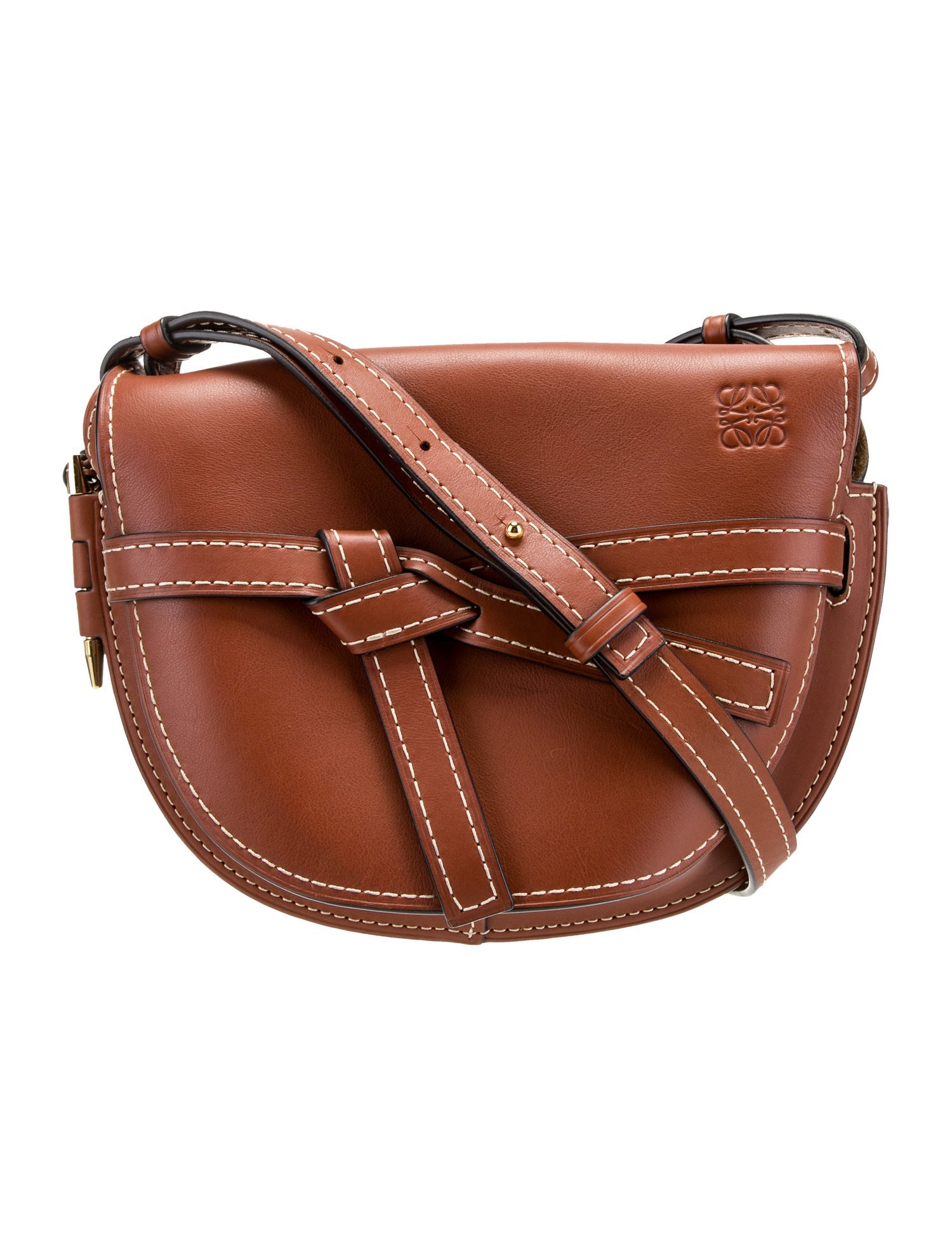 Loewe Leather Gate - Brown Crossbody Bags, Handbags - LOW67686 | The ...