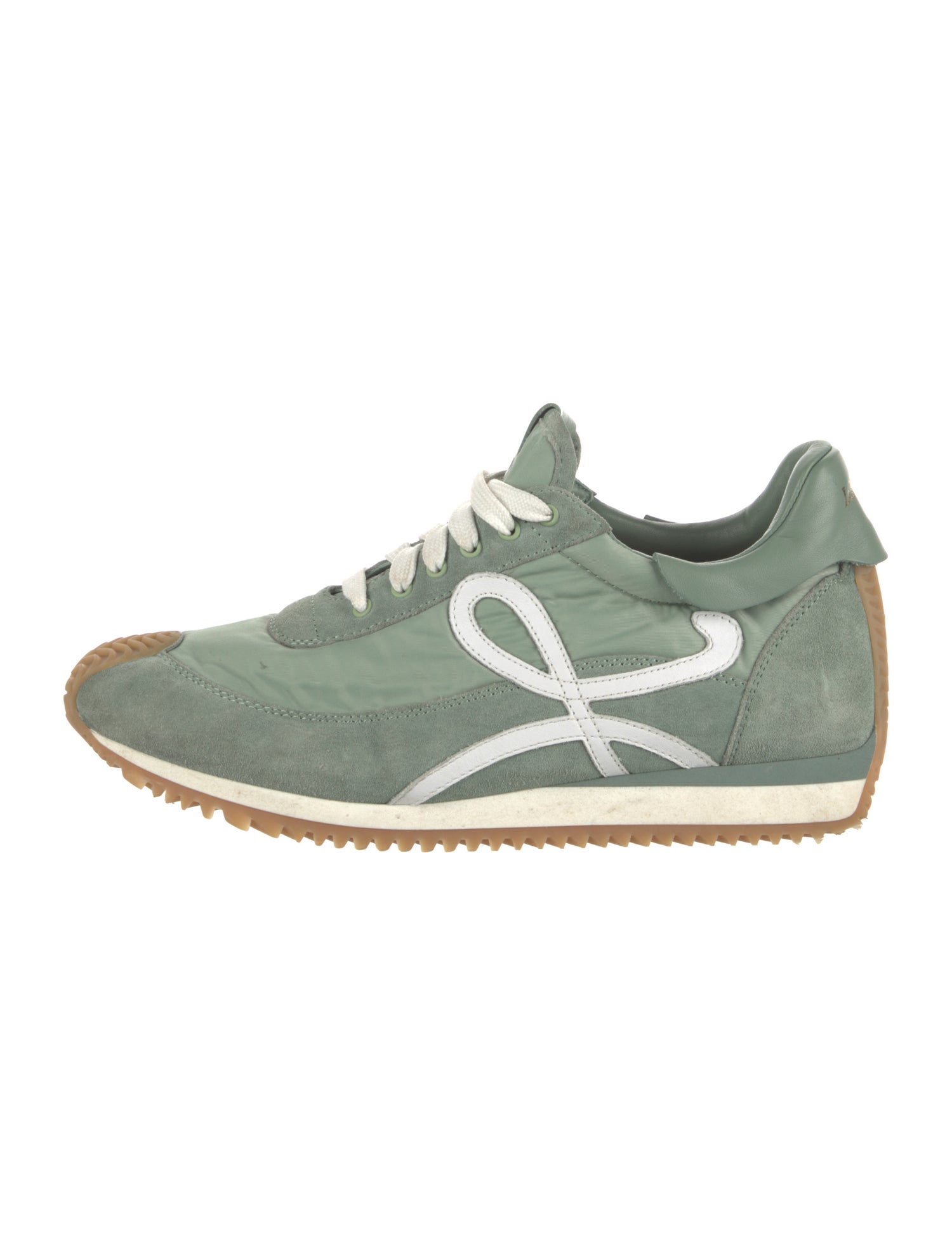 Loewe Leather Printed Athletic Sneakers - Green Sneakers, Shoes ...