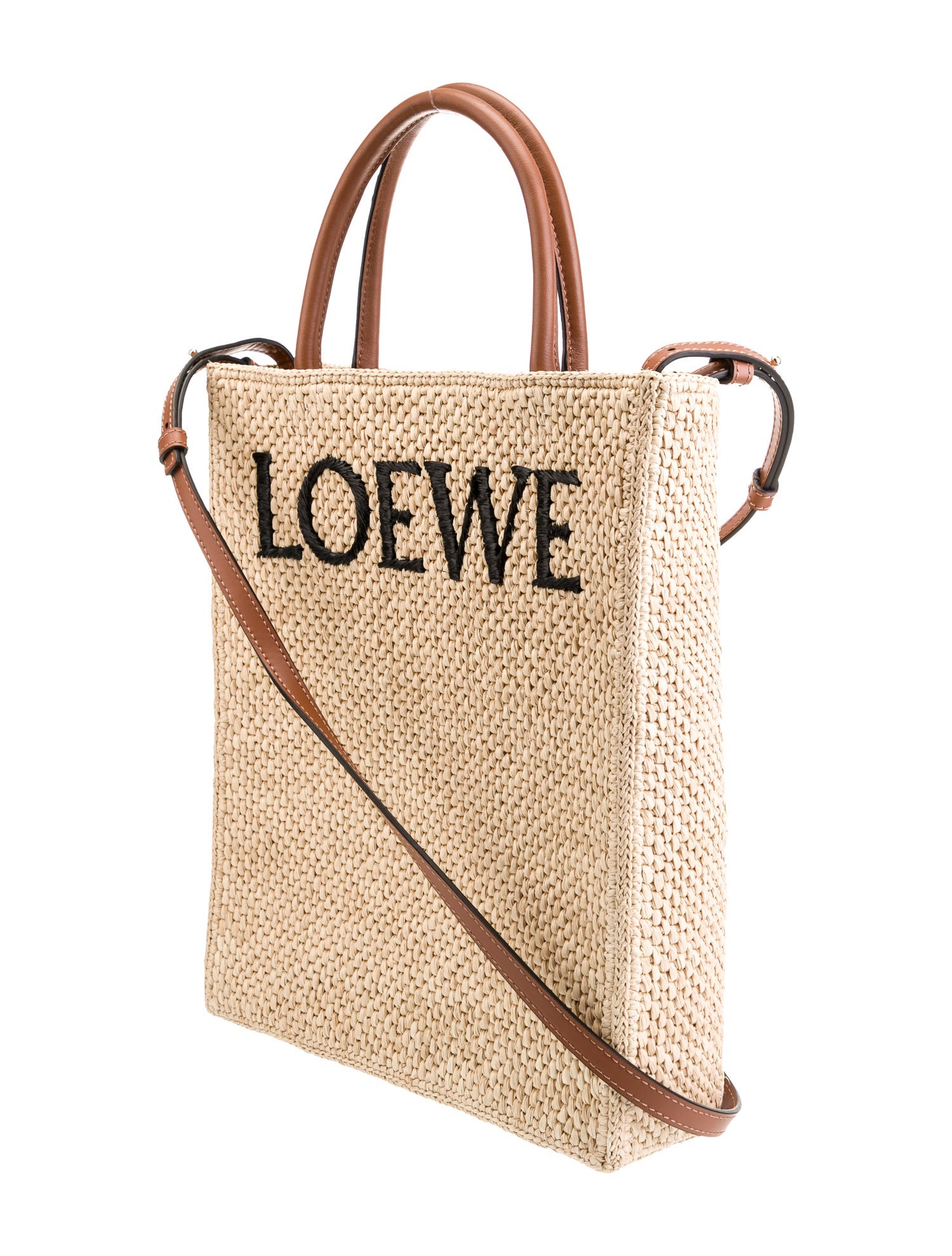 Loewe Raffia Standard A4 w/ Tags - Neutrals Totes, Handbags - LOW69160 ...