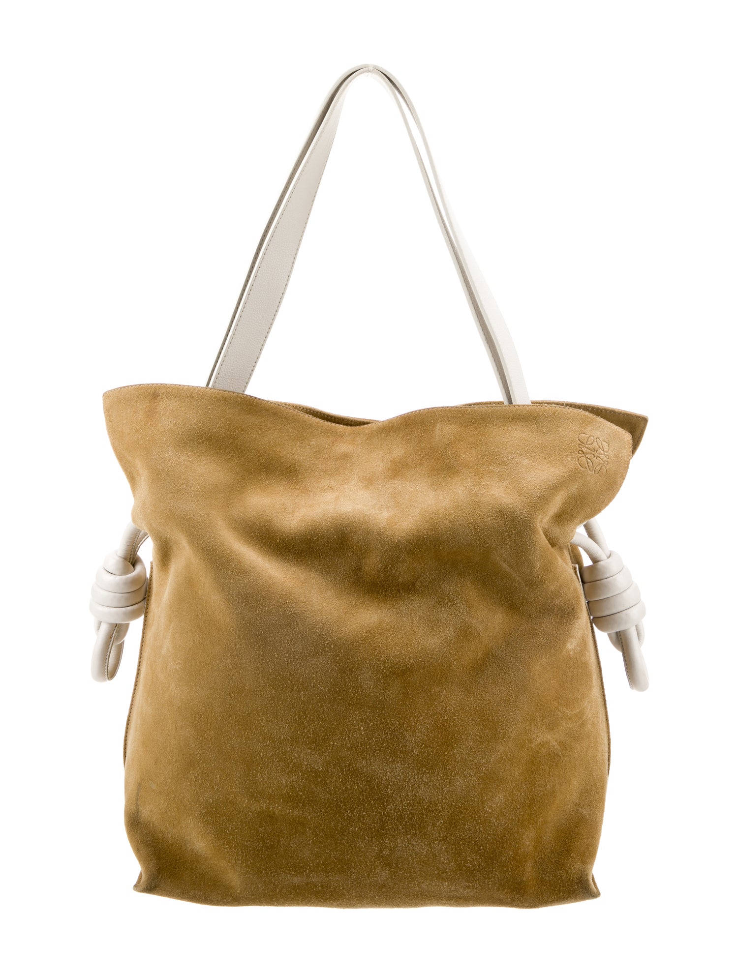 Loewe Suede Flamenco Large - Neutrals Shoulder Bags, Handbags ...