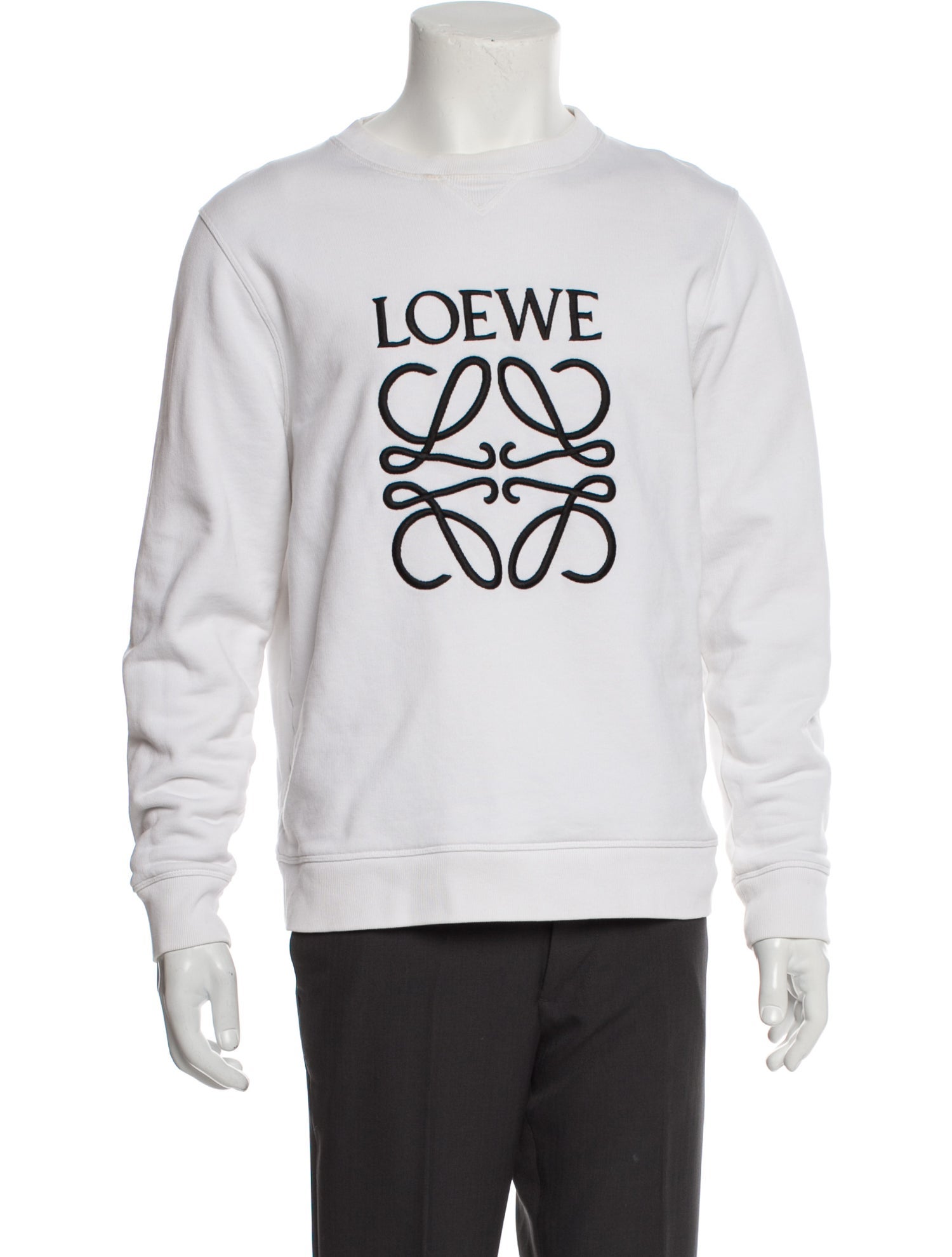 Loewe Graphic Print Crew Neck Sweatshirt - White Sweatshirts & Hoodies ...