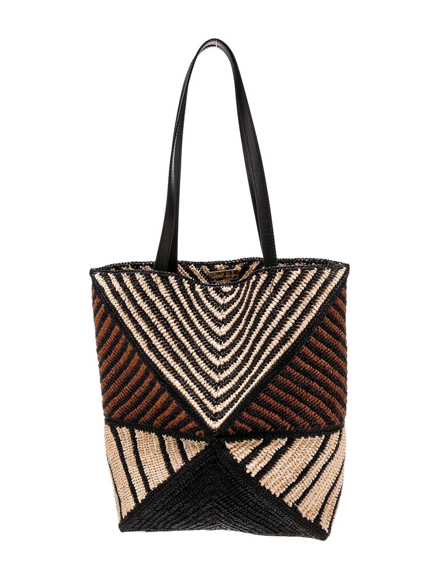 Loewe Paula's Ibiza Raffia Puzzle Fold 2024 - Neutrals Totes, Handbags ...