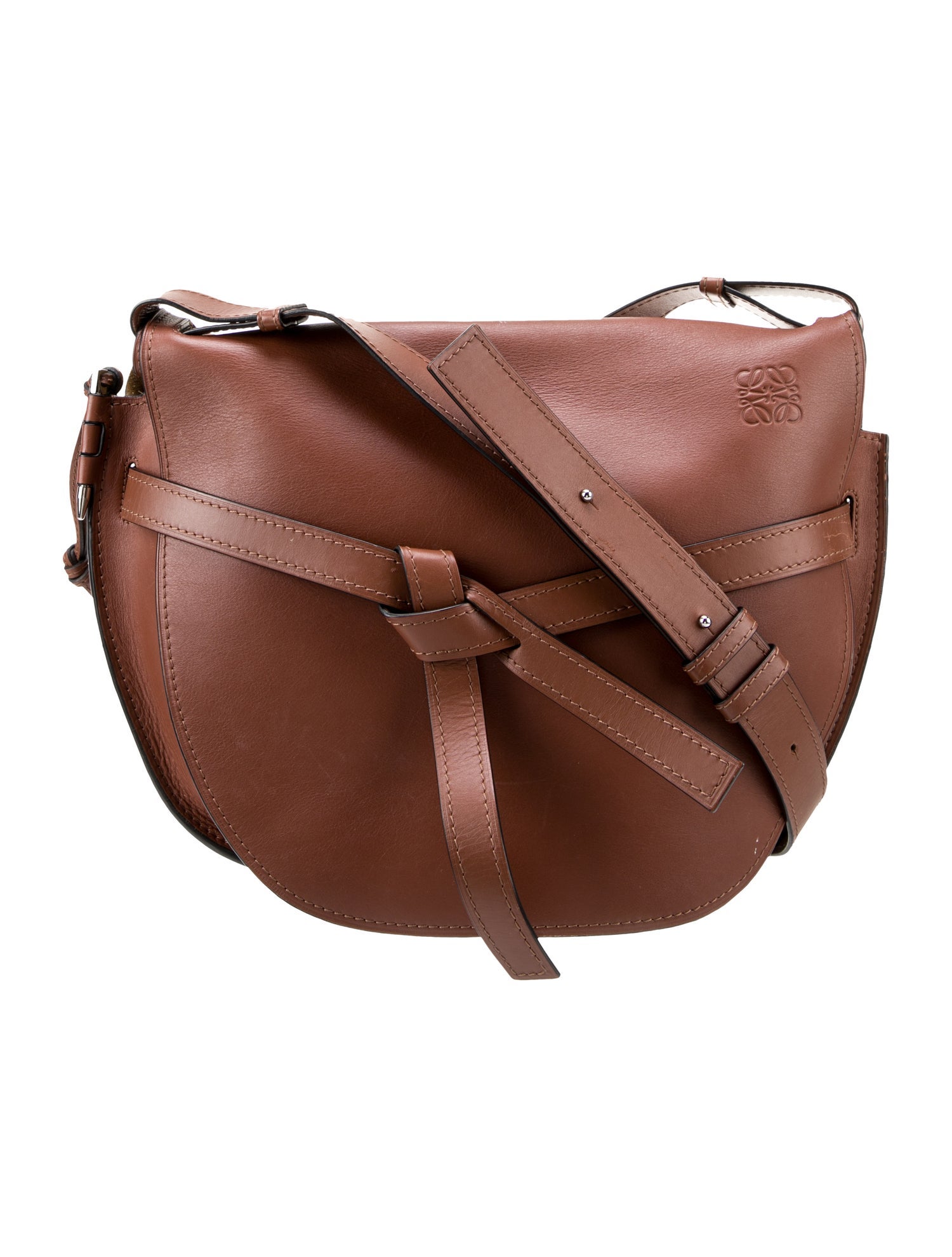 Loewe Leather Gate XL - Brown Shoulder Bags, Handbags - LOW70561 | The ...