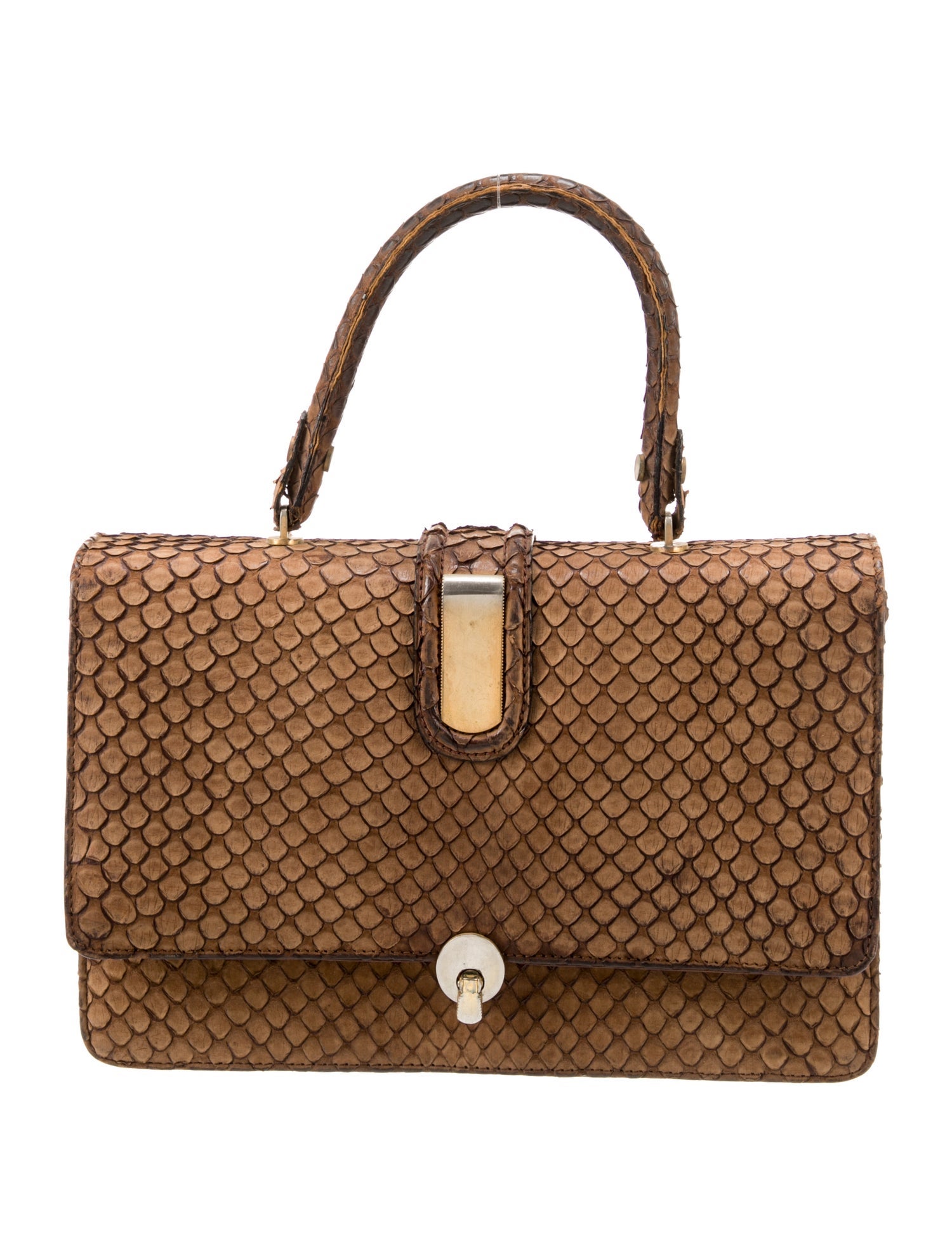 Loewe Python Top Handle Bag - Brown Handle Bags, Handbags - LOW70591 ...