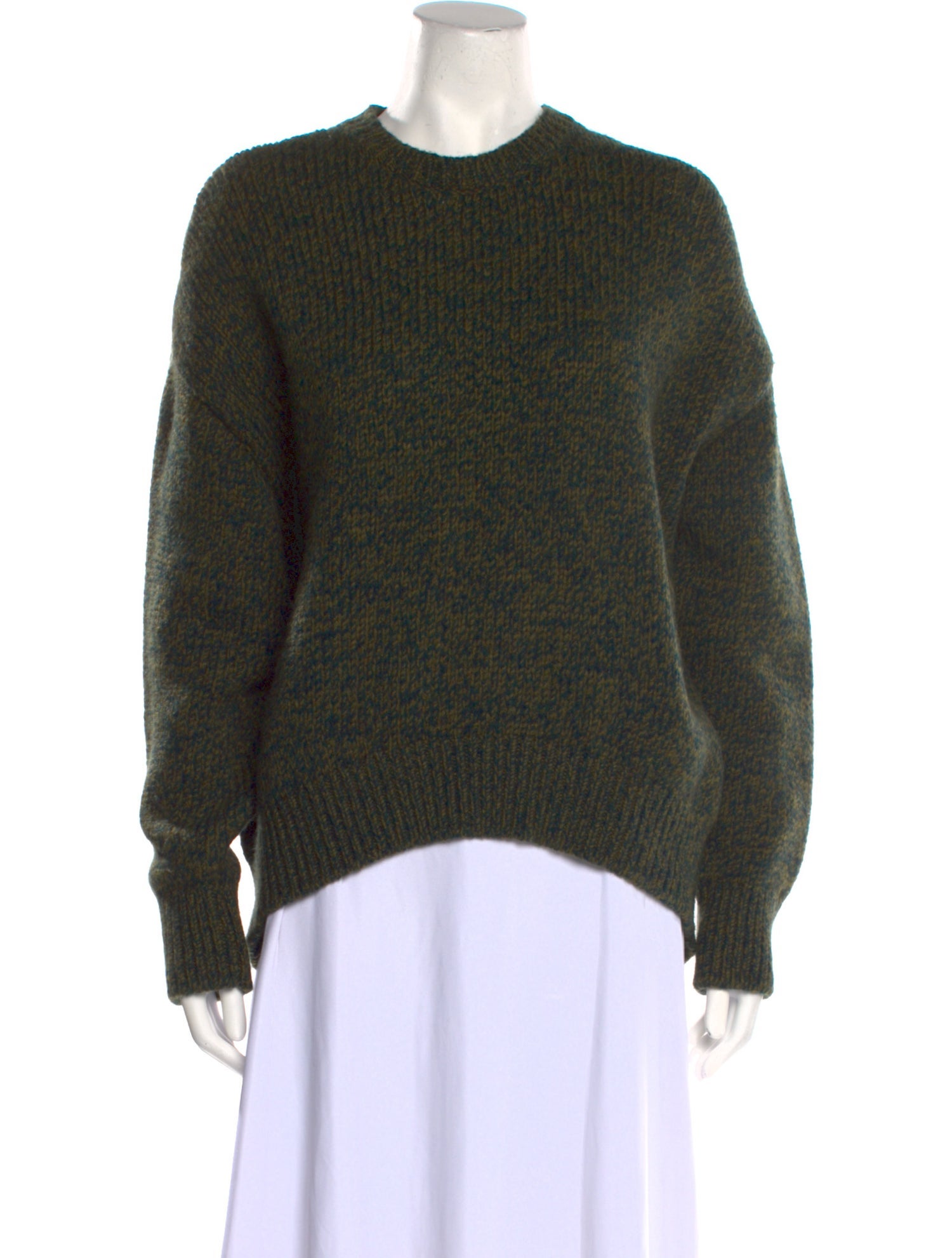 Loewe Wool Crew Neck Sweater w/ Tags - Green Knitwear, Clothing ...