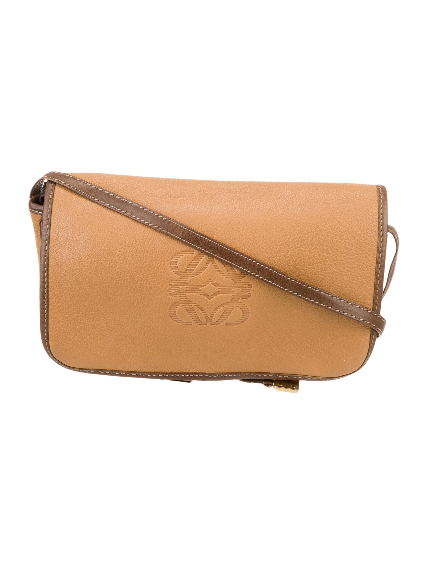 Loewe Leather Anagram Vintage - Brown Crossbody Bags, Handbags ...