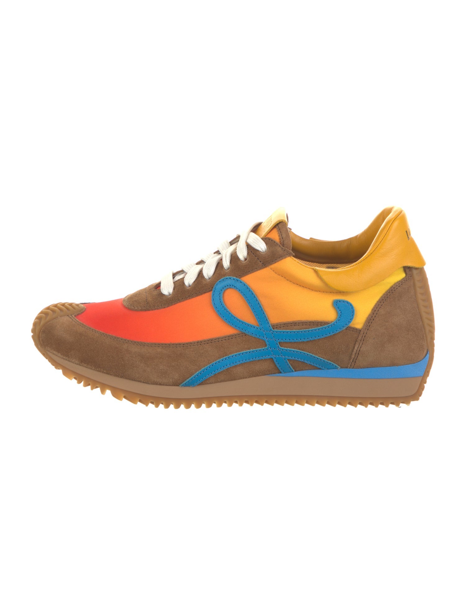 Loewe Suede Colorblock Pattern Sneakers - Neutrals Sneakers, Shoes ...