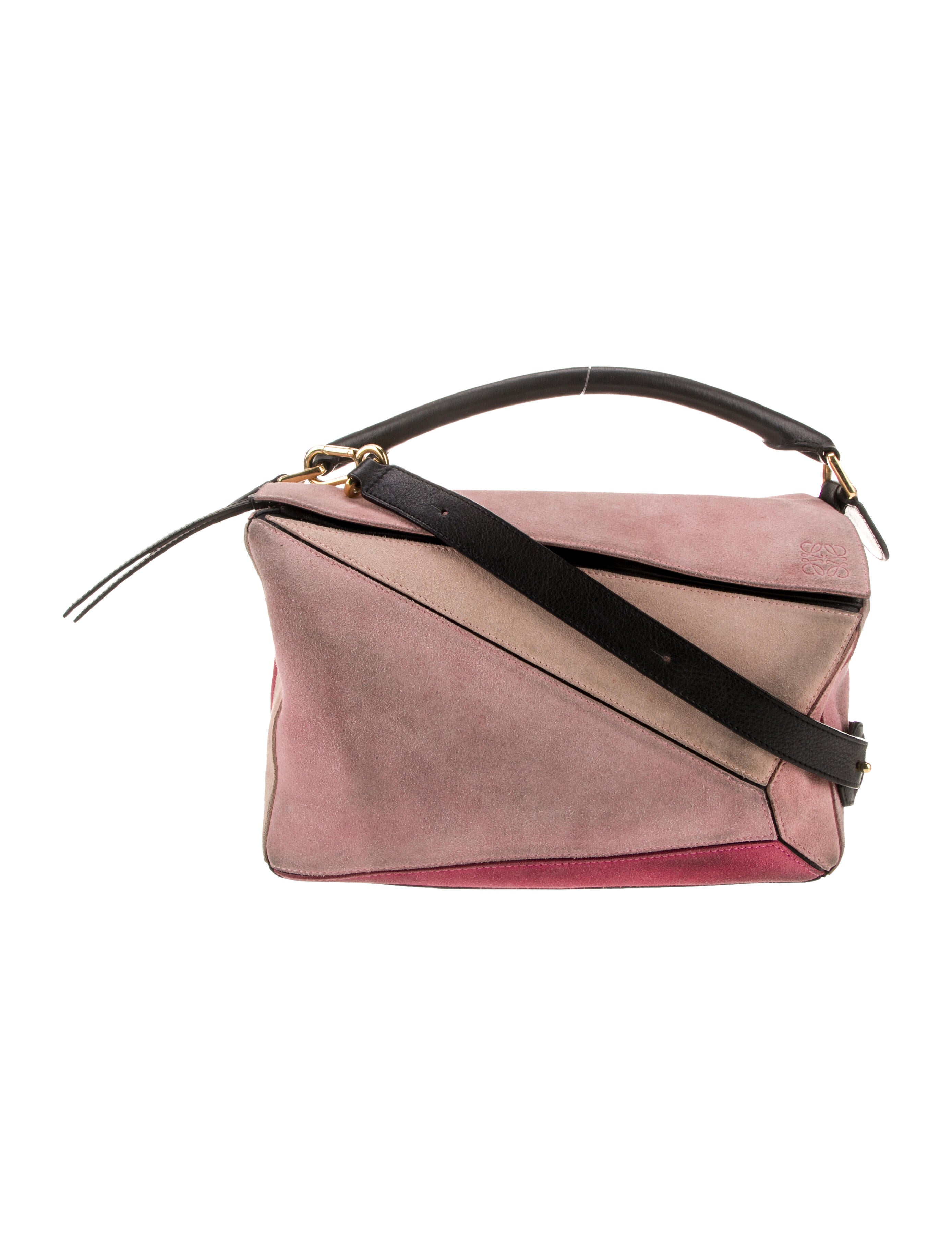 Loewe Suede Puzzle - Pink Handle Bags, Handbags - LOW73004 | The RealReal
