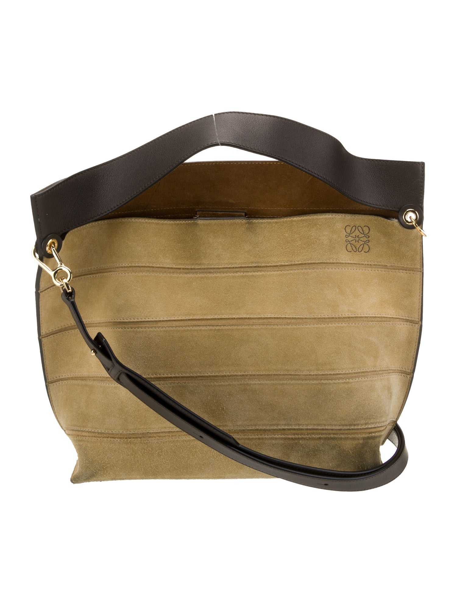 Loewe Suede Shoulder Bag - Neutrals Shoulder Bags, Handbags - LOW73120 ...
