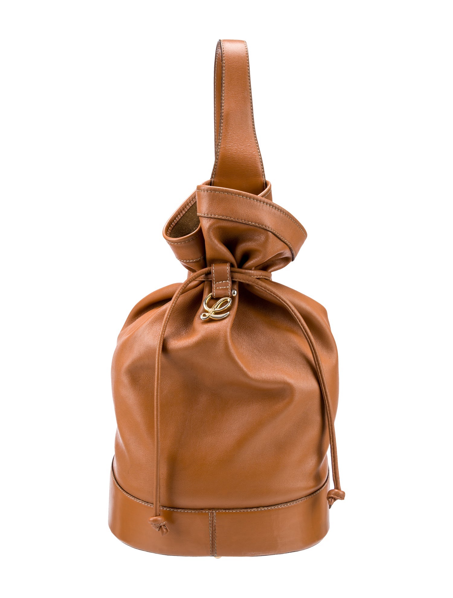Loewe Leather Bucket Bag Vintage - Brown Bucket Bags, Handbags ...