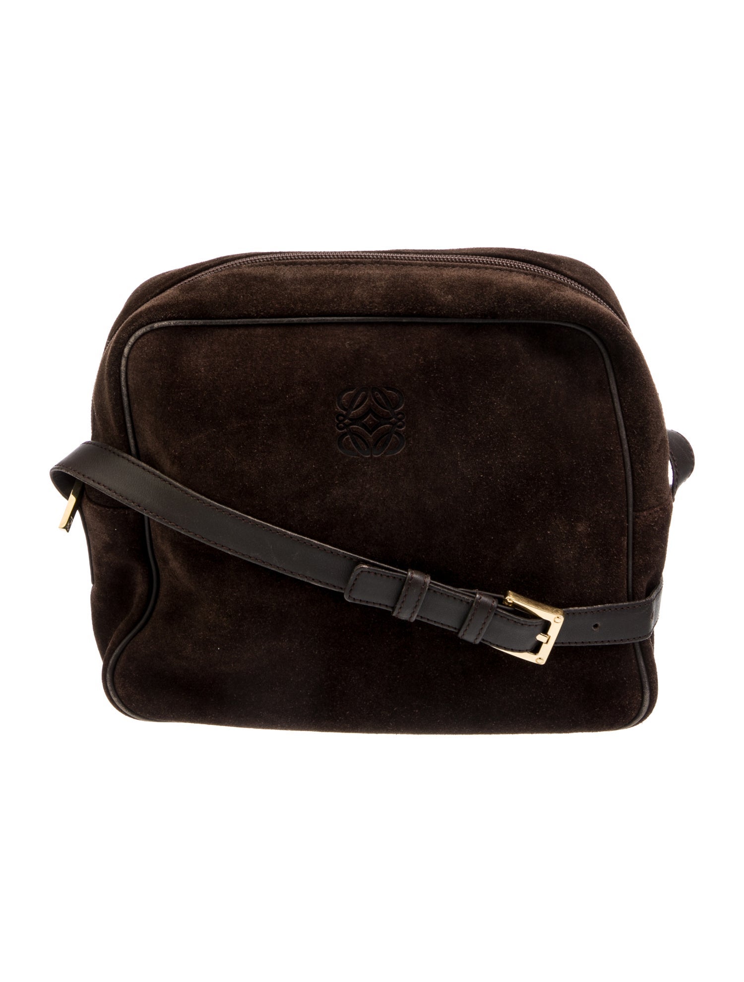 Loewe Suede Shoulder Bag - Brown Shoulder Bags, Handbags - LOW75514 ...