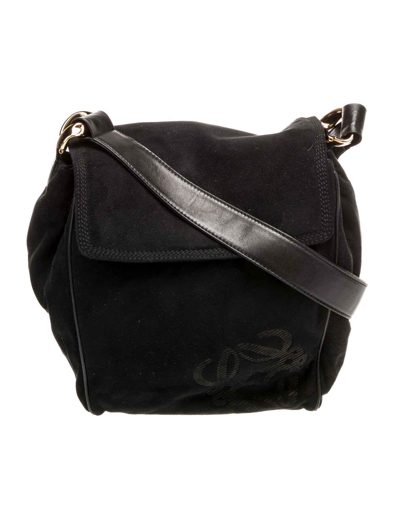 Loewe Leather Shoulder Bag - Black Shoulder Bags, Handbags - LOW75677 ...