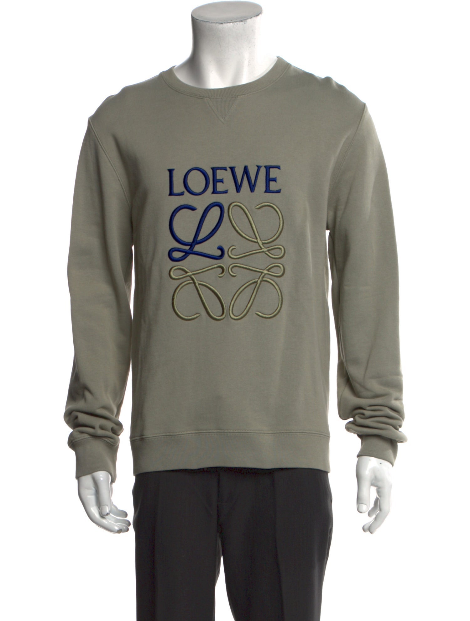 Loewe Signature Logo Graphic Print Sweatshirt - Green Sweatshirts ...