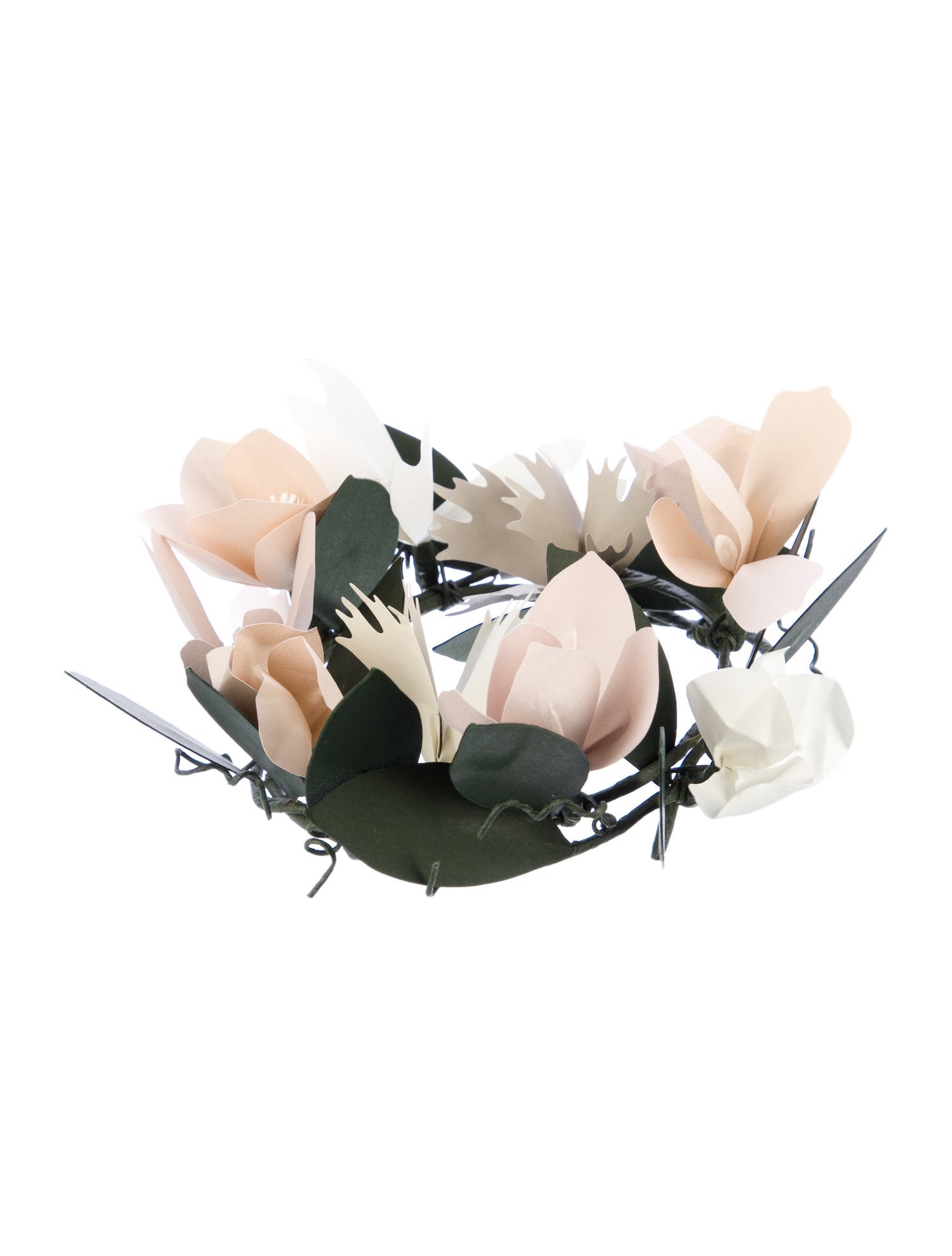Loewe X Net-A-Porter Paper Eden Floral Crown w/ Tags - Green Hair ...