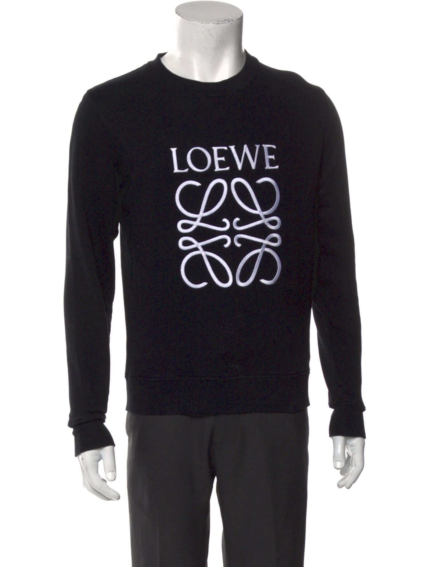 Loewe Signature Logo Graphic Print Sweatshirt - Black Sweatshirts ...