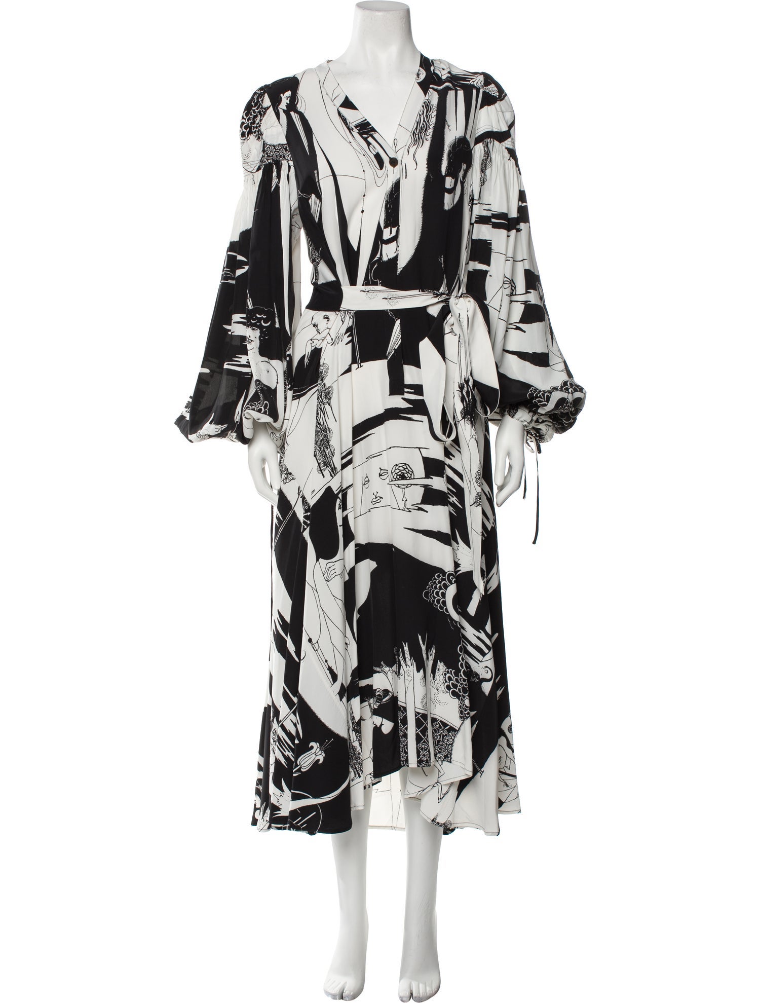 Loewe Floral Print Long Dress - Black Dresses, Clothing - LOW76232 ...