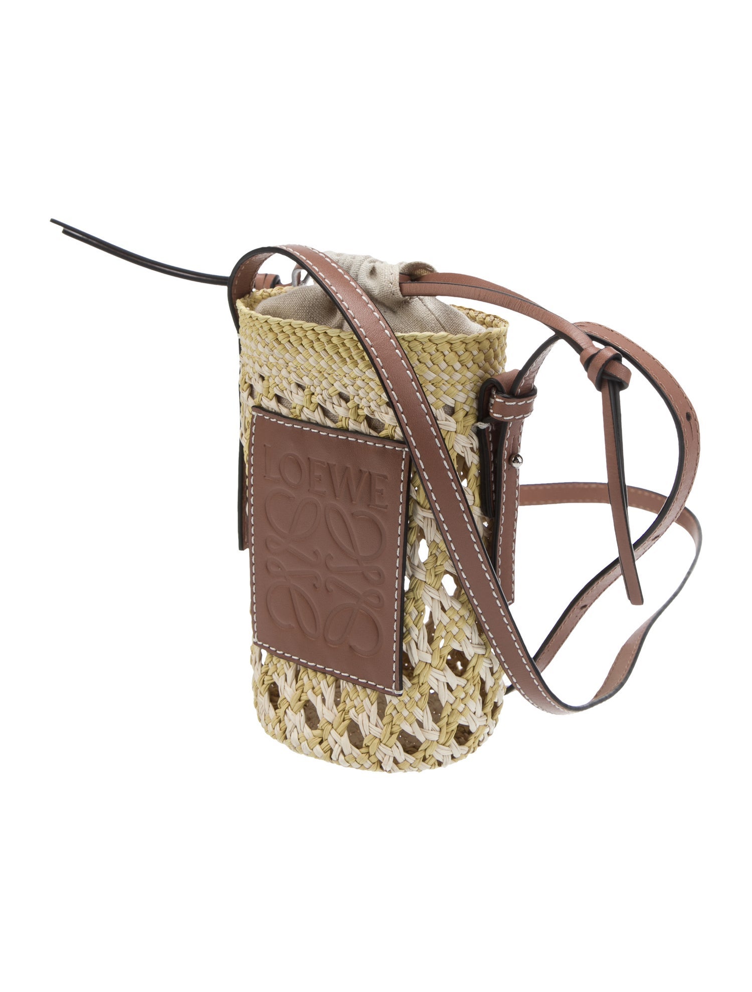 Loewe Raffia Crossbody Bag - Yellow Bucket Bags, Handbags - LOW76917 ...