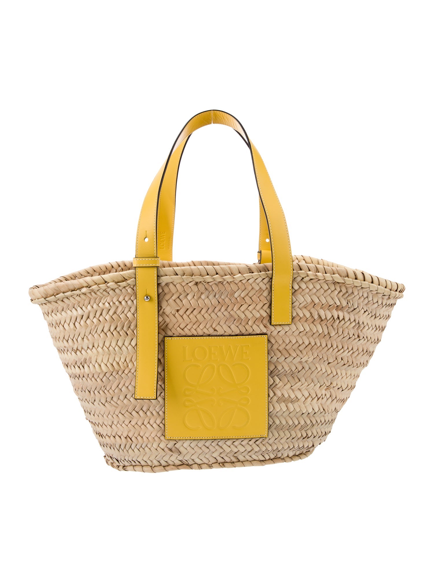 Loewe Straw Basket - Yellow Totes, Handbags - LOW77610 | The RealReal