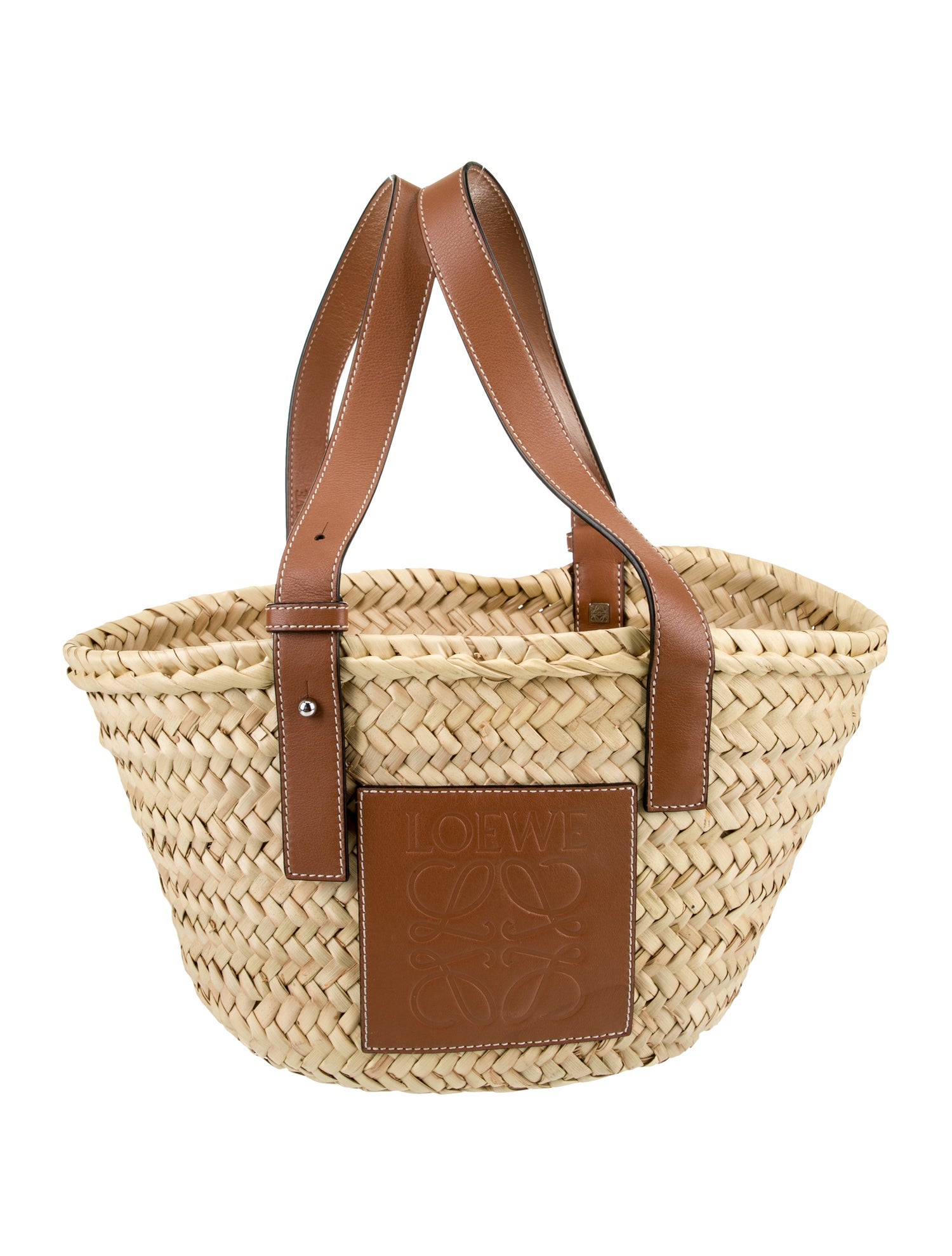 Loewe Straw Basket - Brown Totes, Handbags - LOW78439 | The RealReal