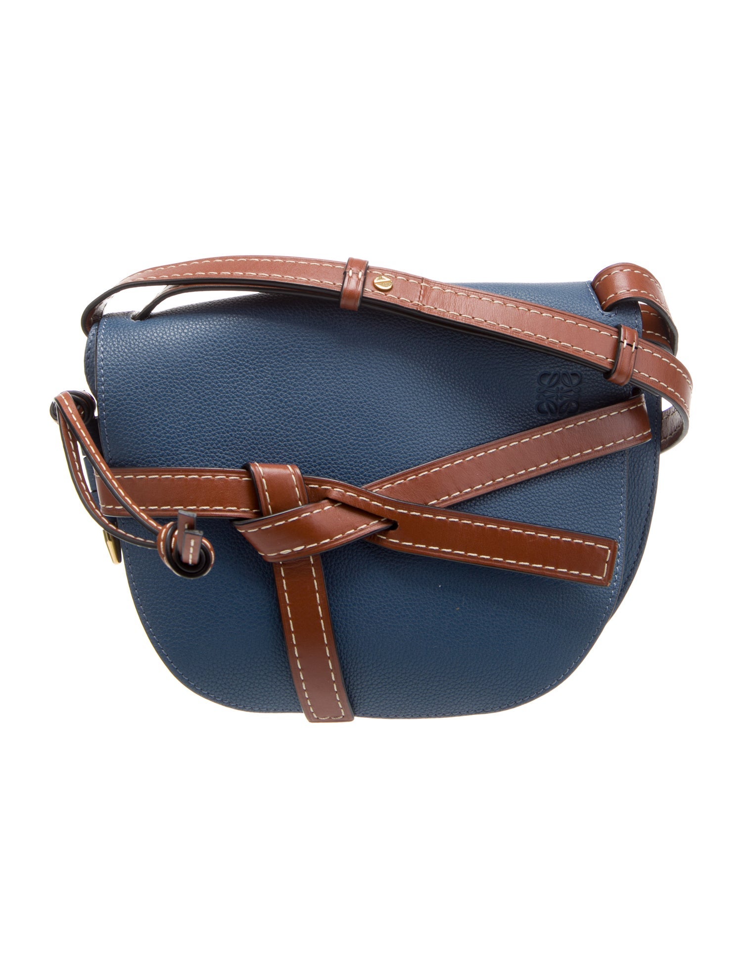 Loewe Leather Gate - Blue Crossbody Bags, Handbags - LOW79181 | The ...