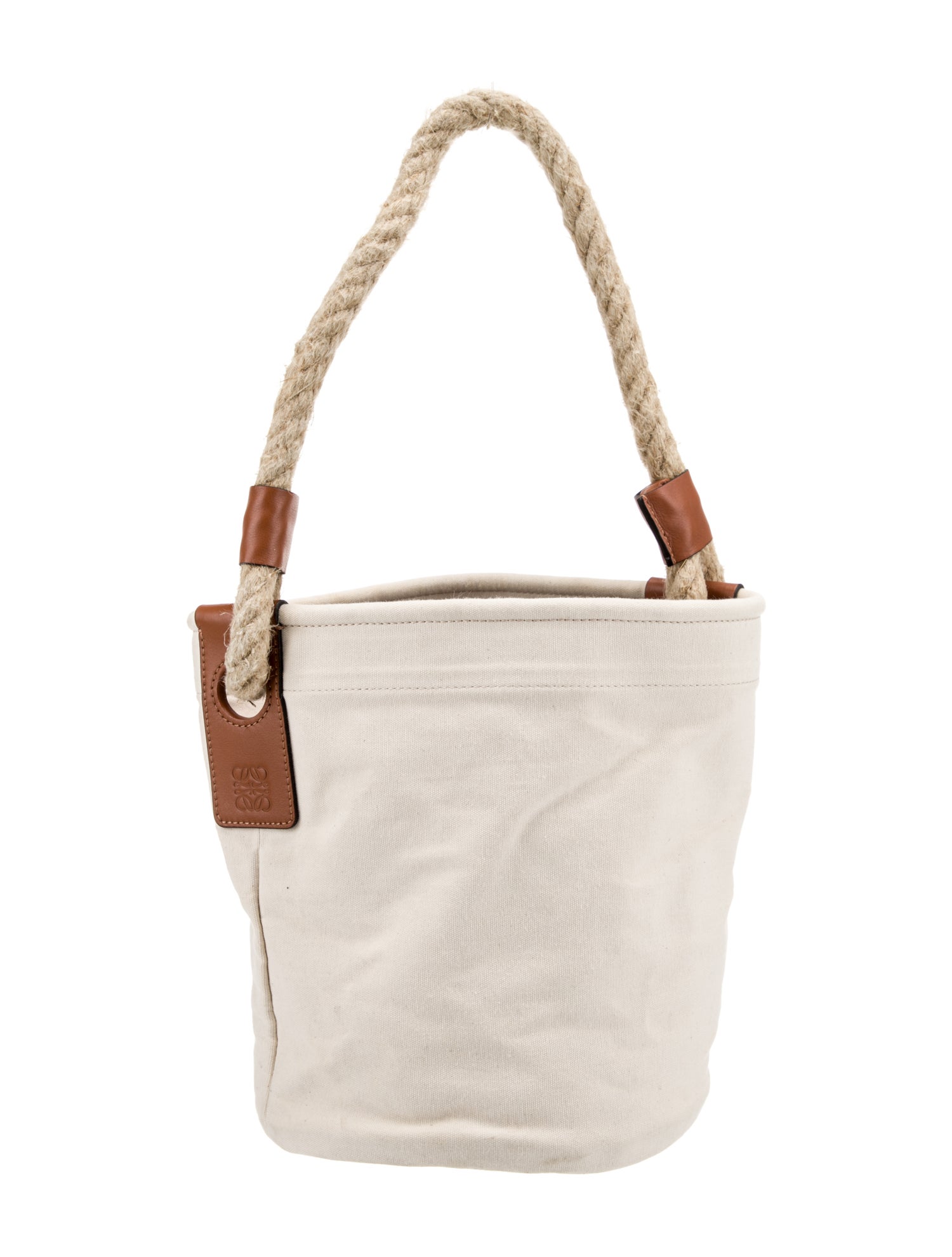 Loewe Canvas Rope Bucket Bag - Neutrals Shoulder Bags, Handbags ...