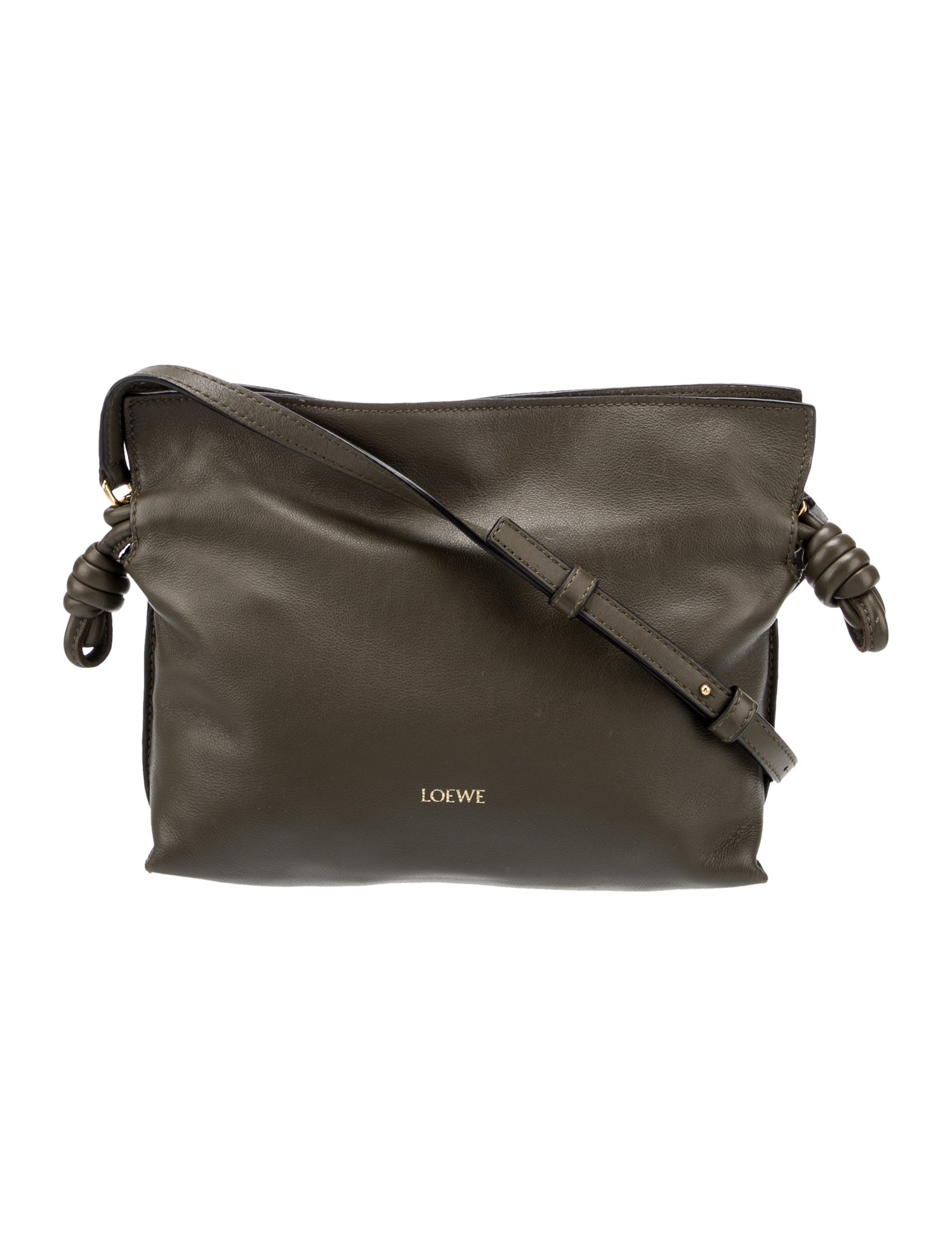 Loewe Leather Flamenco Knot Small 2023 - Green Crossbody Bags, Handbags ...