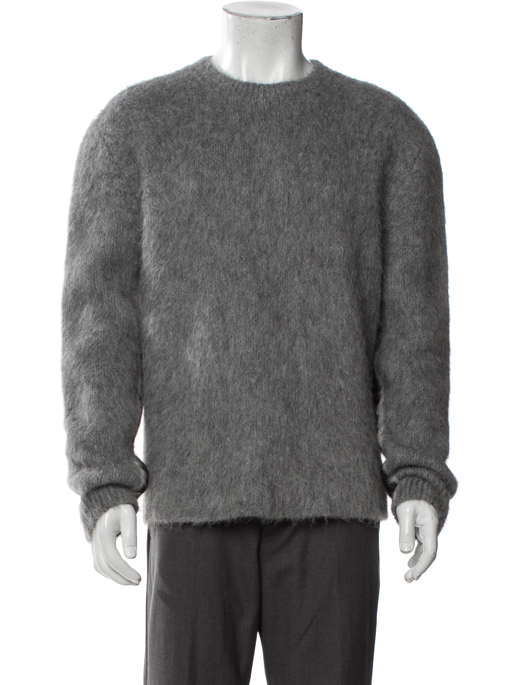 Loewe Crew Neck Long Sleeve Pullover - Black Sweaters, Clothing ...