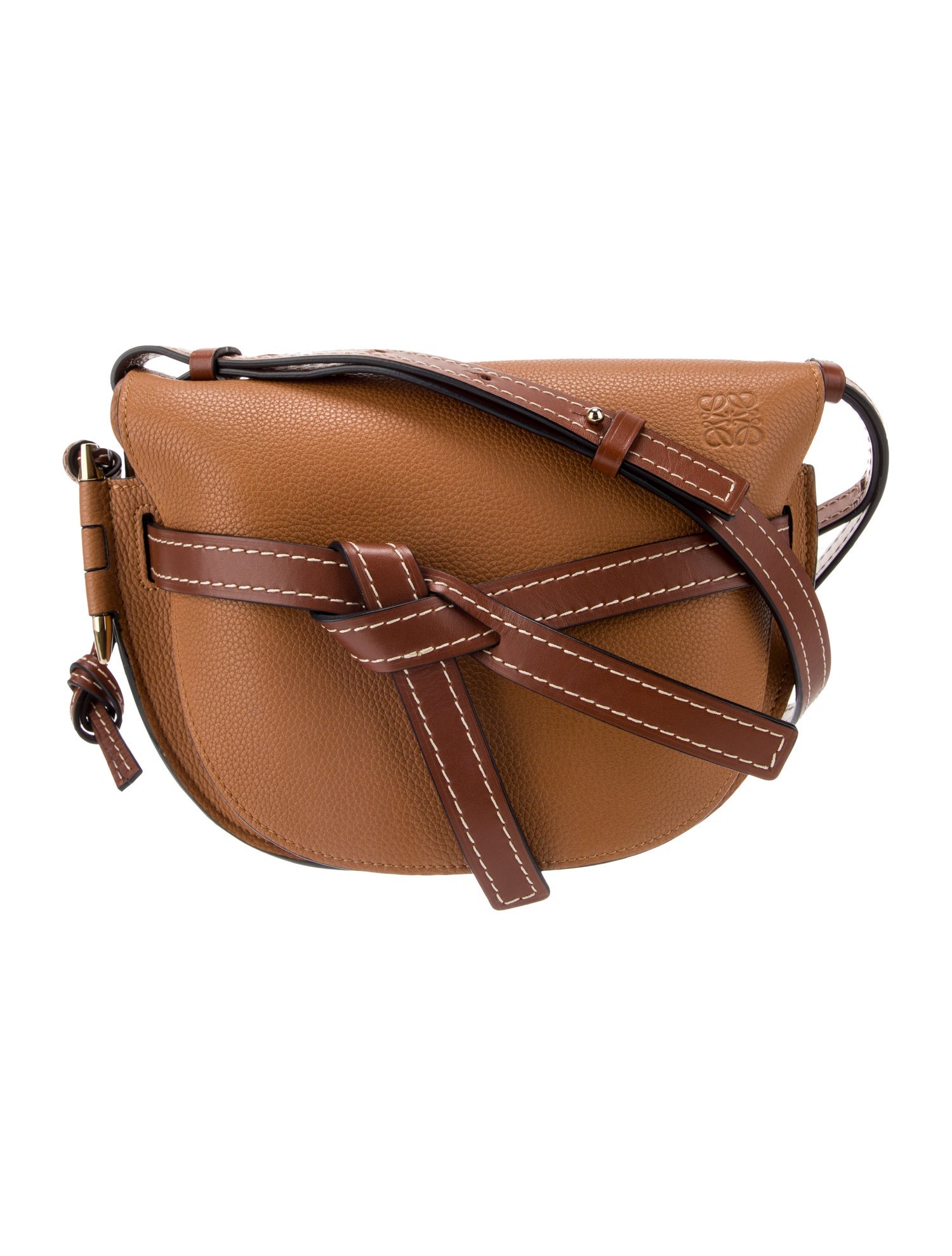 Loewe Leather Gate Small - Brown Crossbody Bags, Handbags - LOW80776 ...