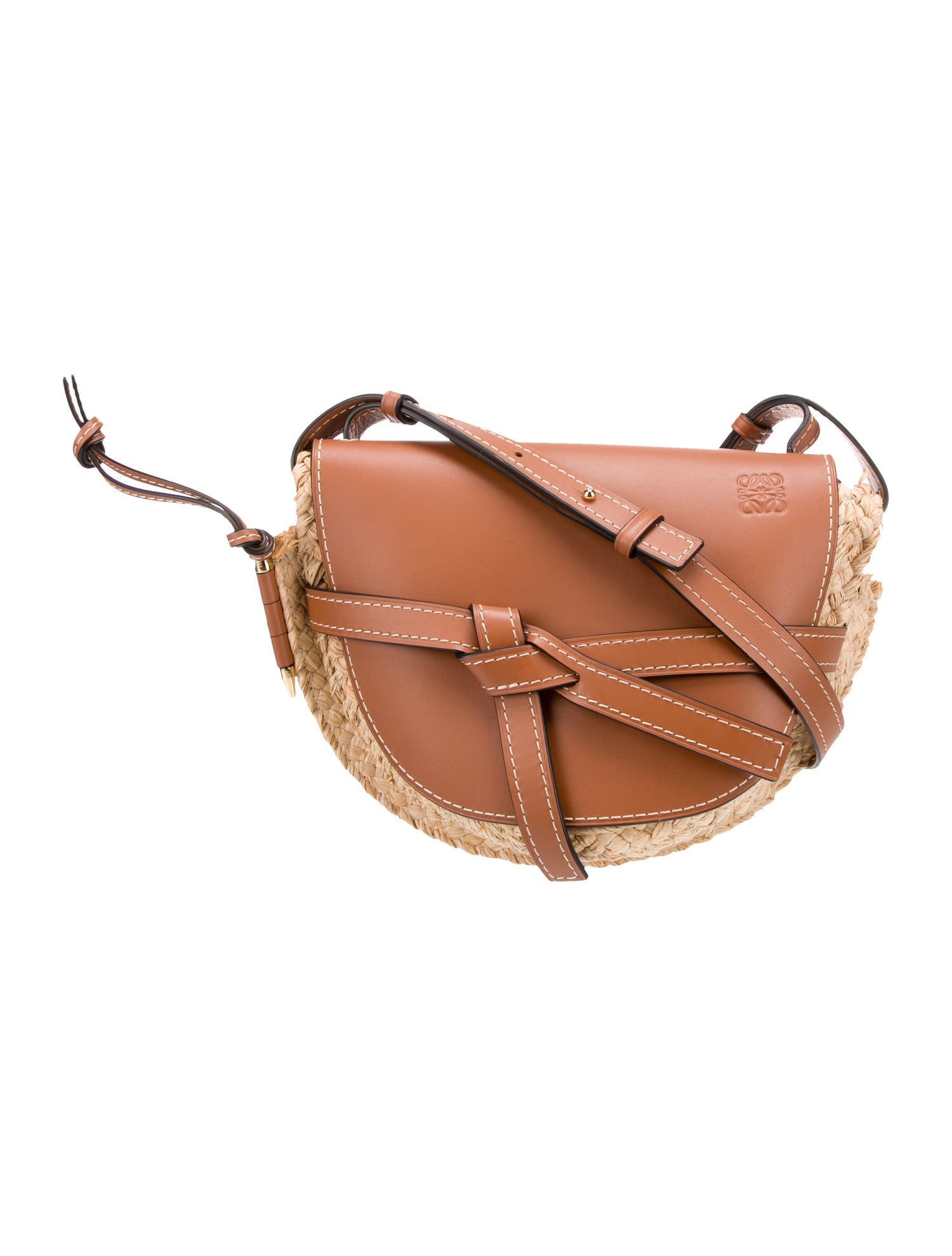 Loewe Raffia Gate - Brown Crossbody Bags, Handbags - LOW82807 | The ...