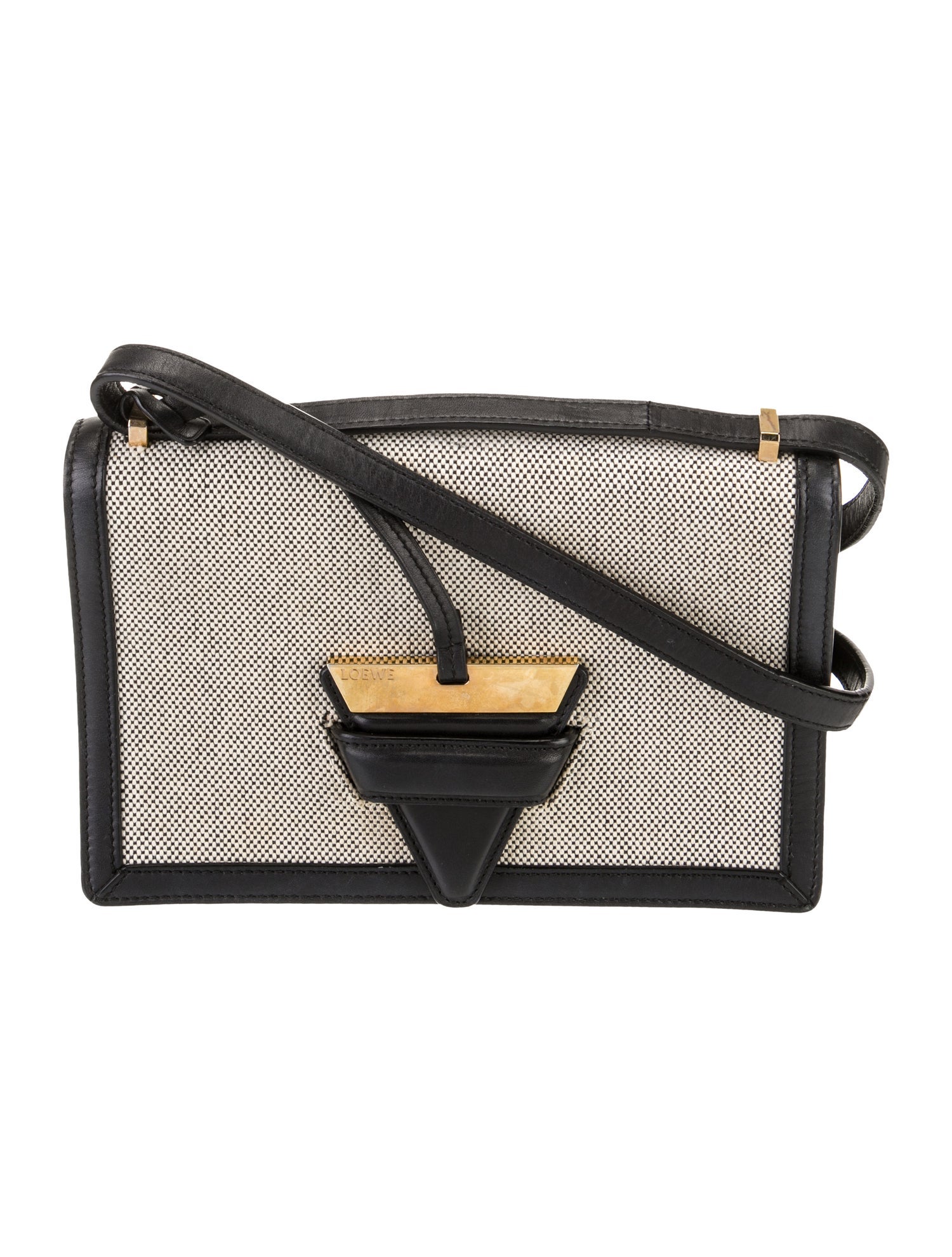 Loewe Canvas Barcelona Medium - Black Crossbody Bags, Handbags ...