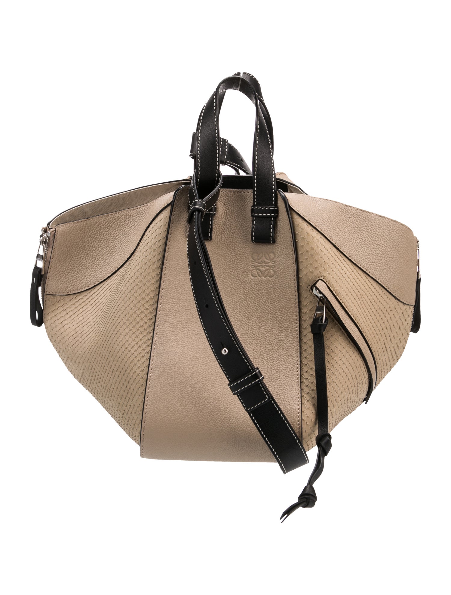 Loewe Snakeskin Hammock Small - Neutrals Totes, Handbags - LOW83290 ...