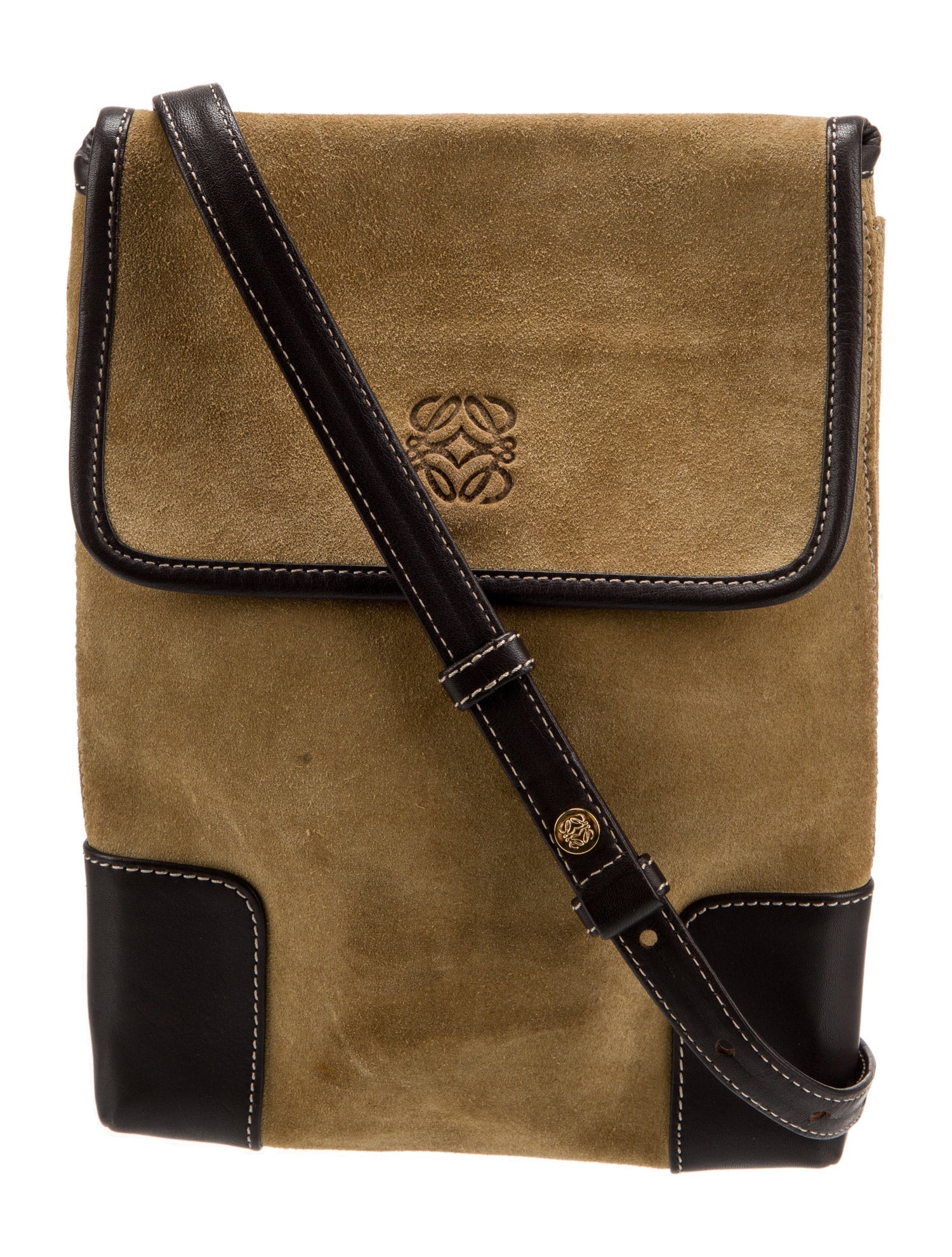 Loewe Suede Crossbody Bag - Neutrals Crossbody Bags, Handbags ...